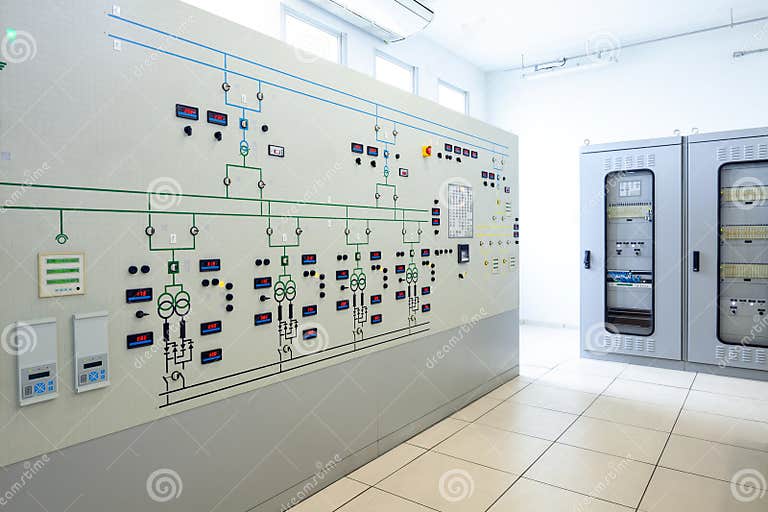 Electrical switchgear room stock photo. Image of voltage - 293311916