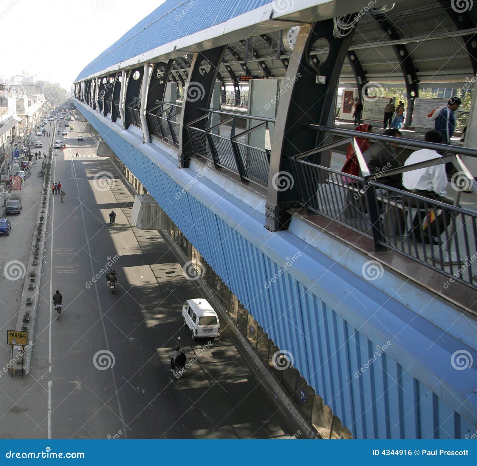 Perspective of Elevated Metro Station Editorial Photo - Image of metal ...