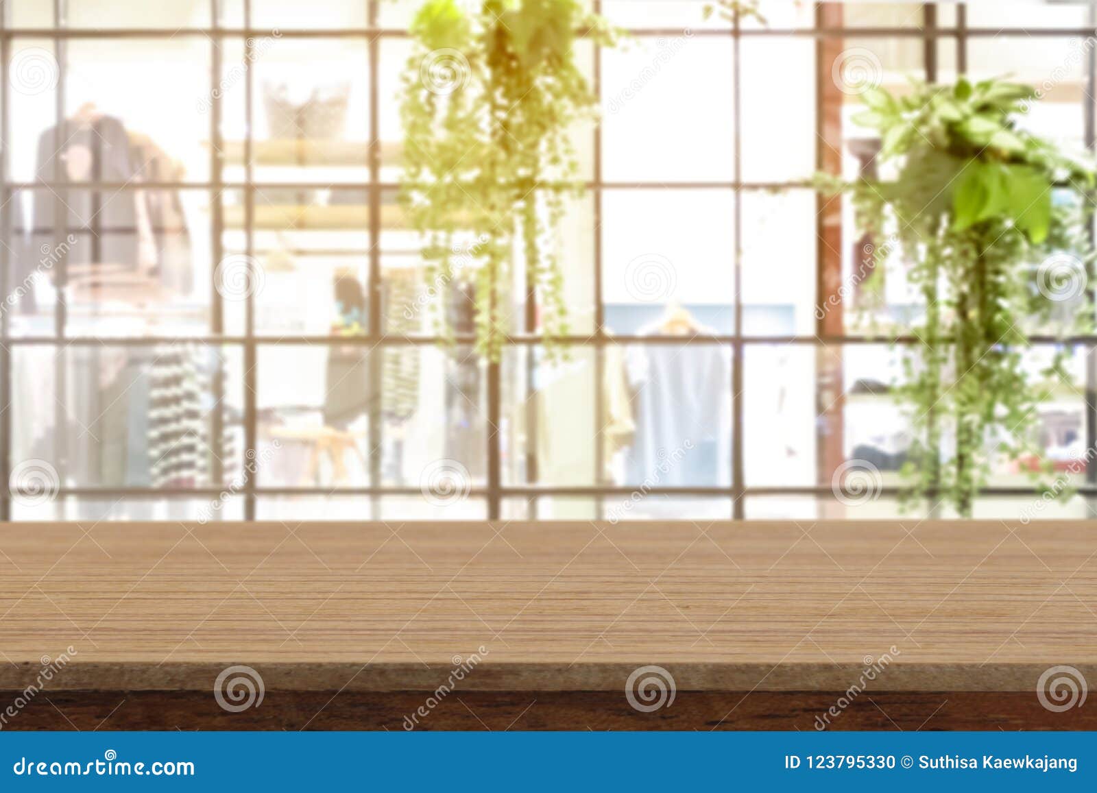 Perspective Empty White Wooden Table on Top Over Blur Background Stock ...