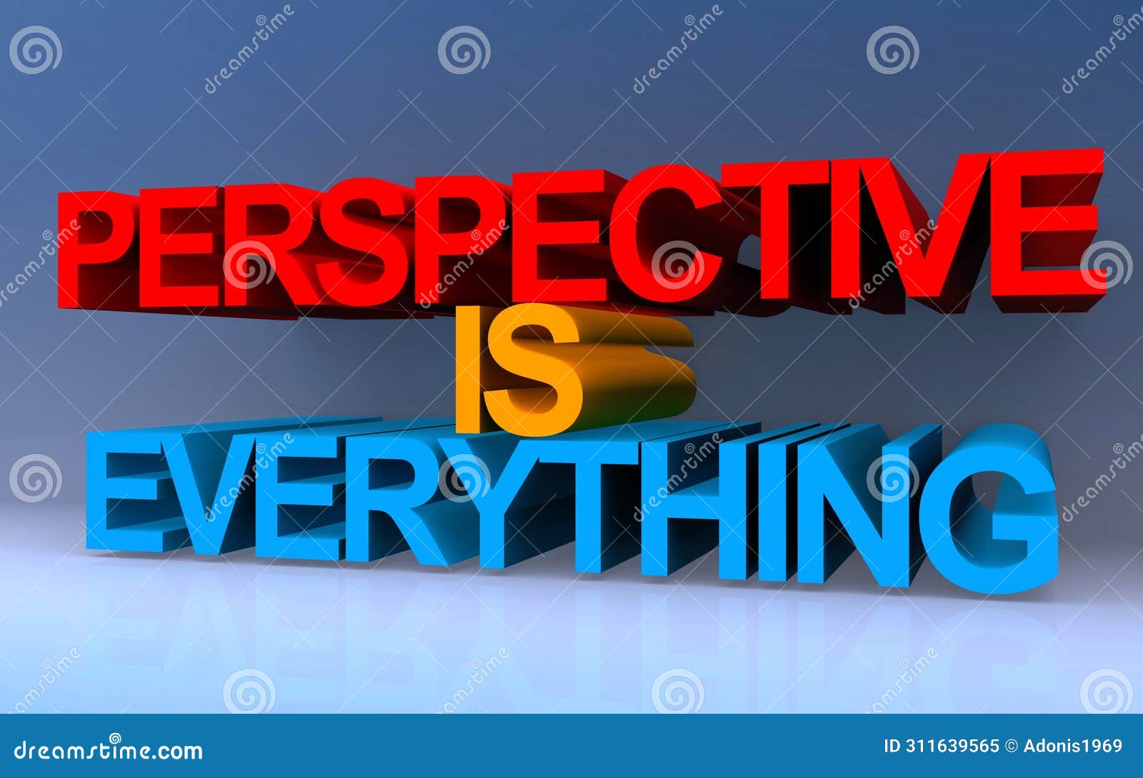 Perspective is Everything on Blue Stock Illustration - Illustration of thinking, mind: 311639565