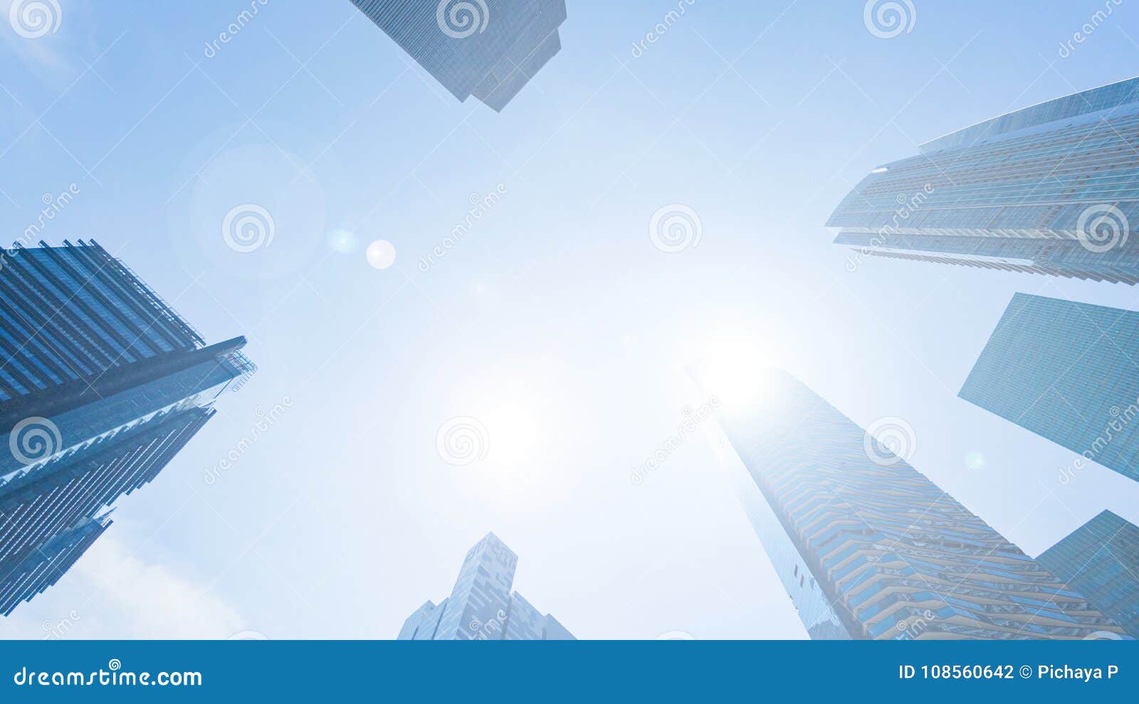 Perspective Exterior Pattern Blue Glass Wall Modern Buildings Stock ...