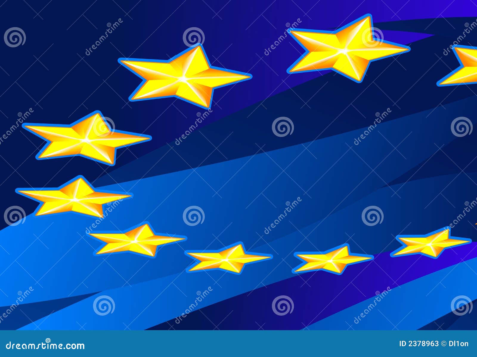 Perspective Flag of Europa stock vector. Illustration of country - 2378963