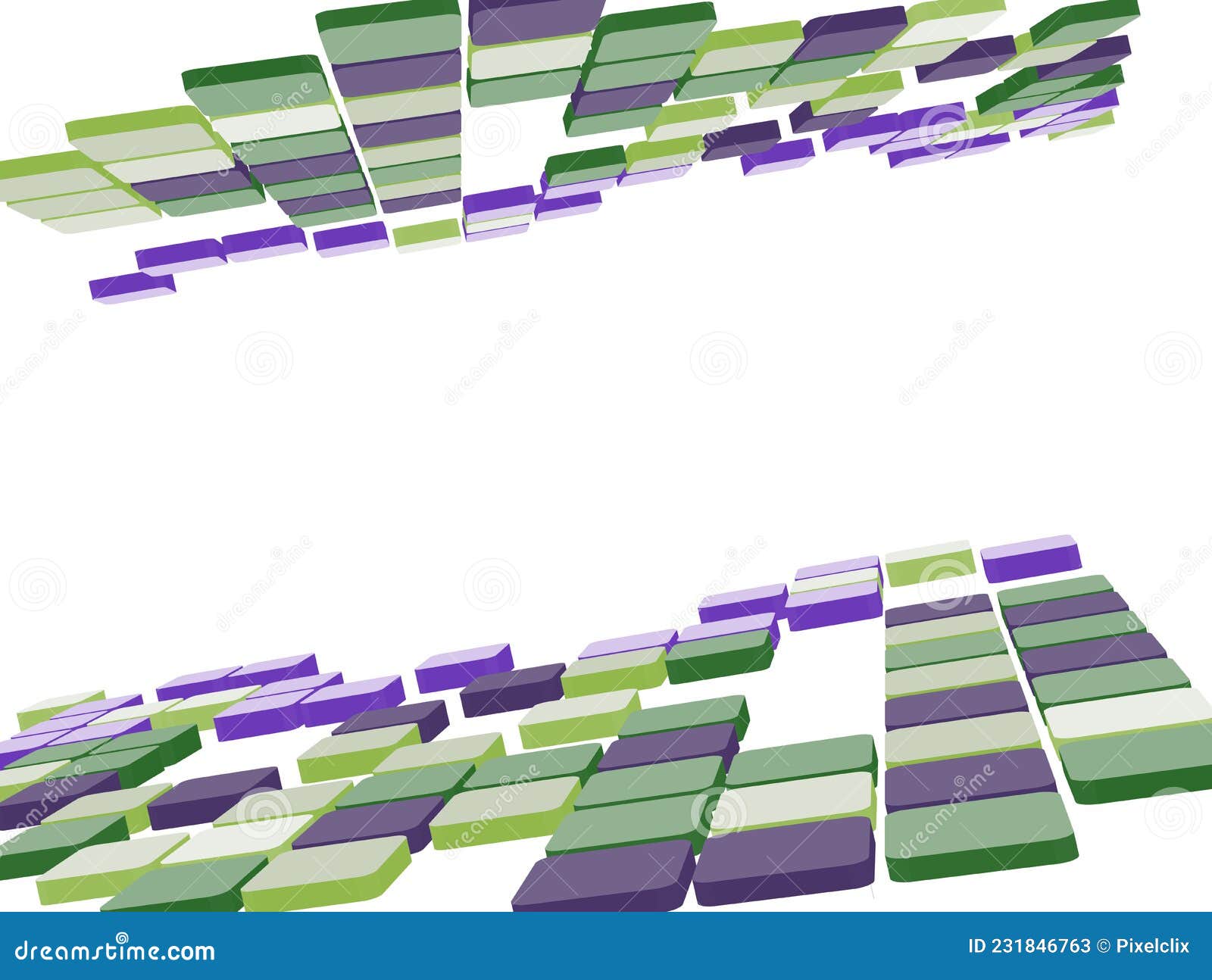 Perspective Flow of Solid Blocks. Stock Vector - Illustration of flow ...
