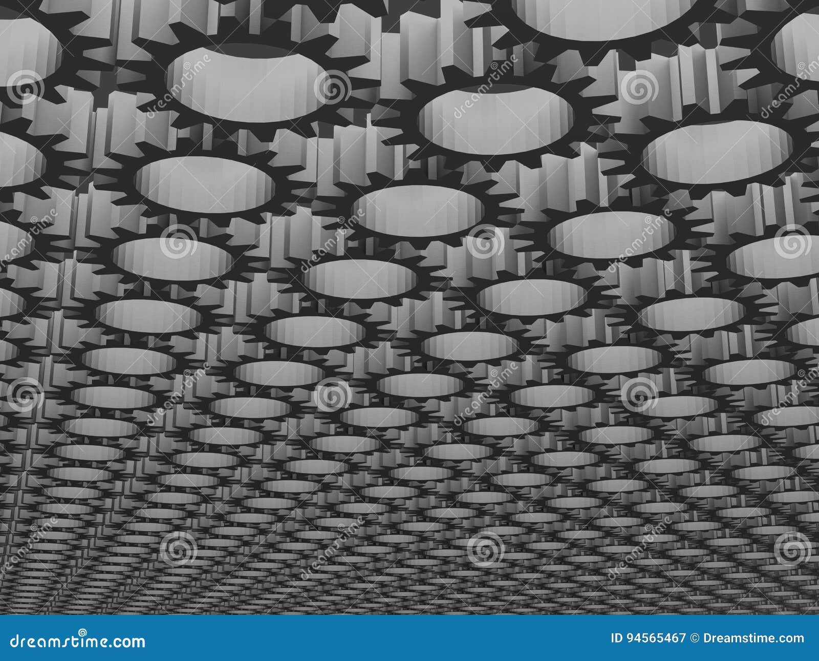 Perspective Gear Pattern Abstract Background 3d Render Stock Image ...