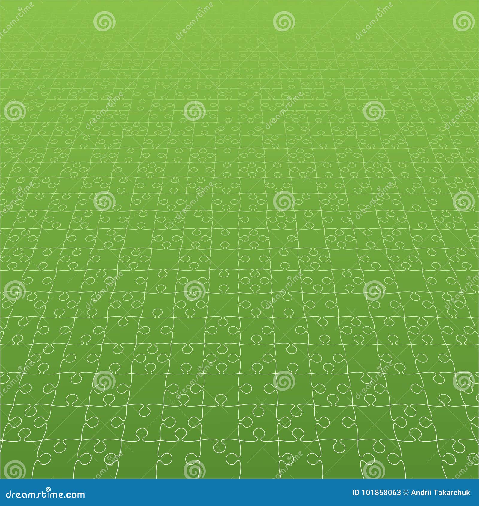 Perspective Green Puzzles Pieces - Vector Jigsaw Stock Vector ...