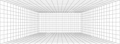 Perspective Grid Background 3d Vector Illustration. Model Projection ...