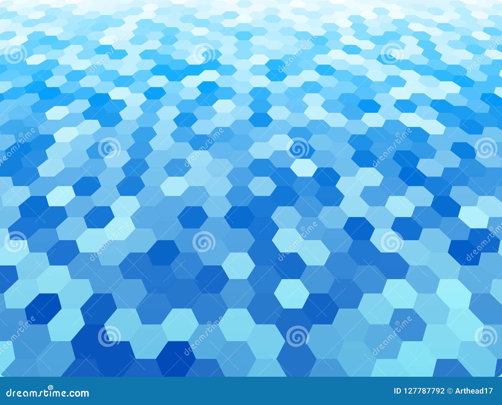Perspective Grid Hexagonal Surface. Stock Vector - Illustration of ...