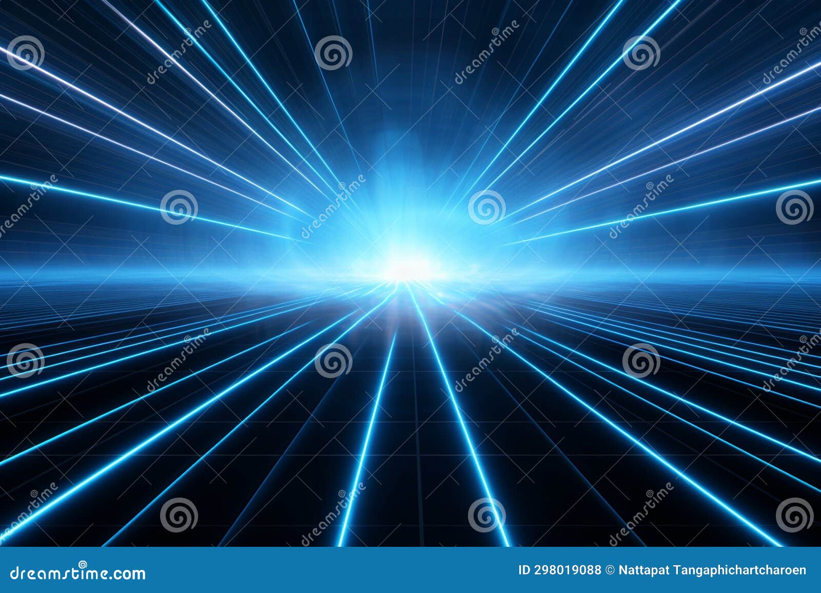 Perspective Grid Line Up and Down Radial Lighting Effect, Generated AI ...