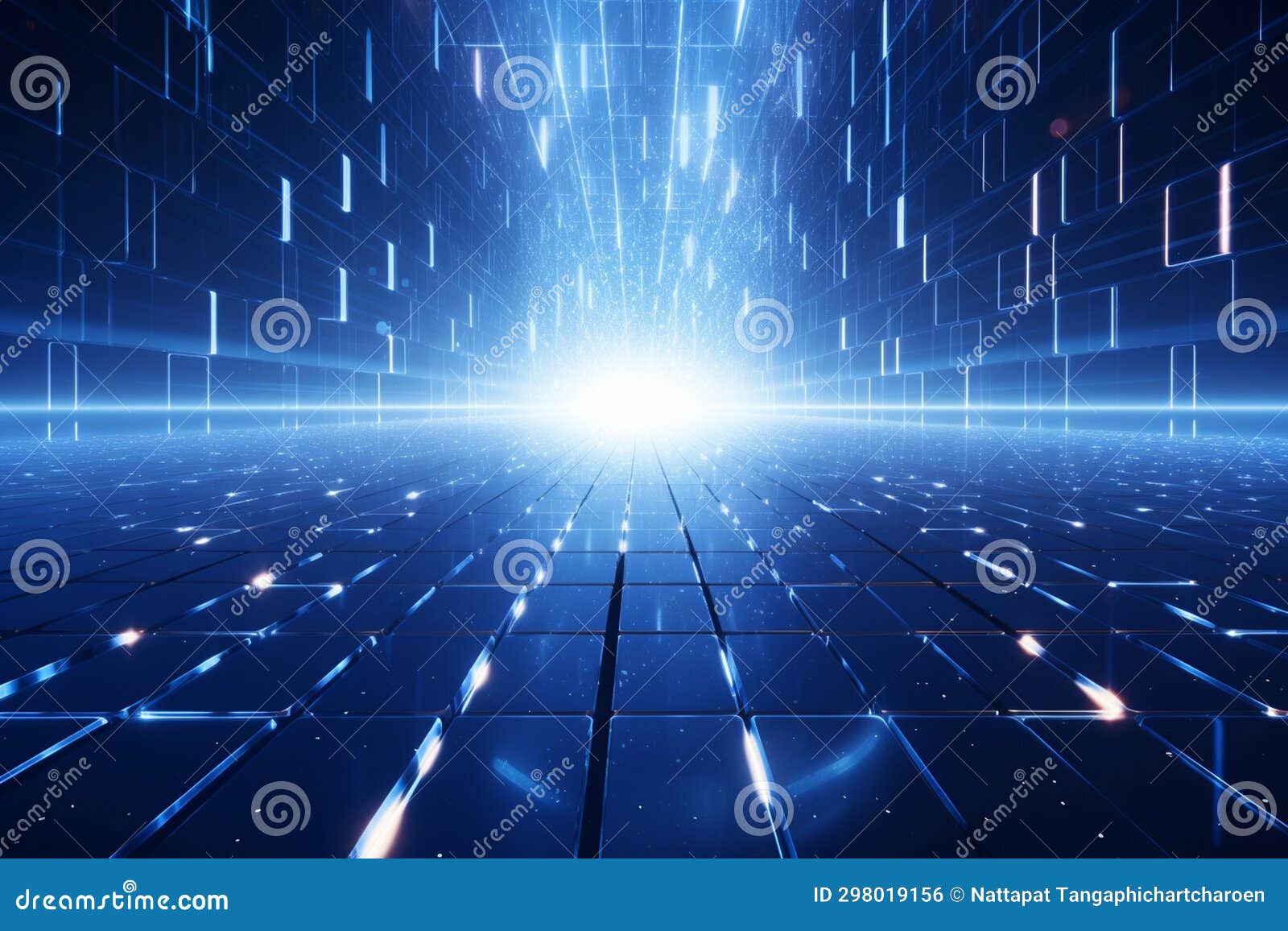 Perspective Grid Technology Line Up and Down Radial Lighting Effect ...
