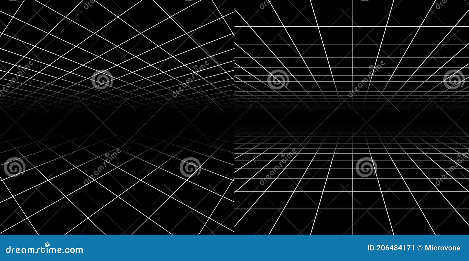 Perspective Grids Geometric Lines 3d Effect Architecture Background