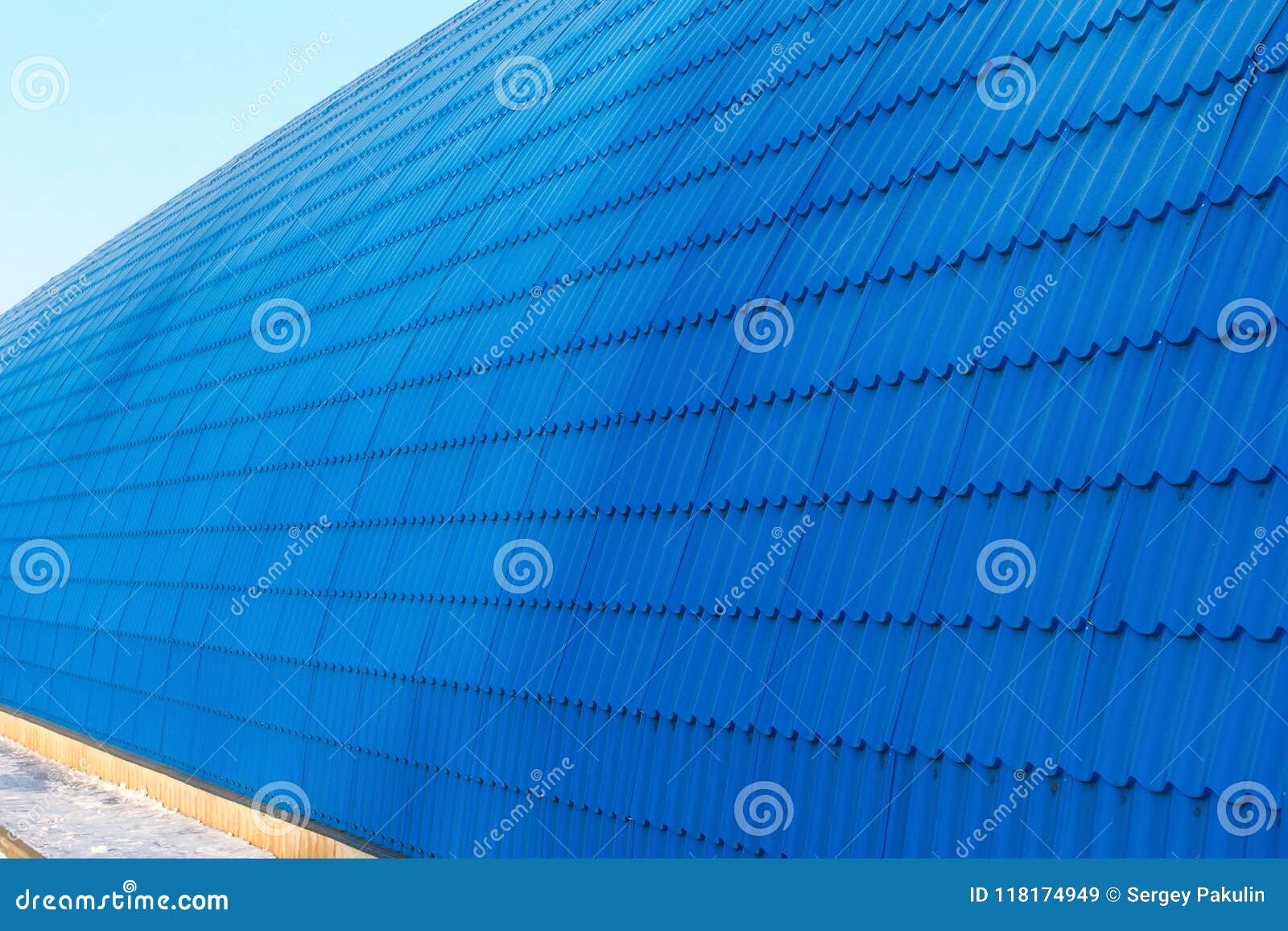 Perspective of the Hangar Wall from Blue Tile Stock Image - Image of ...