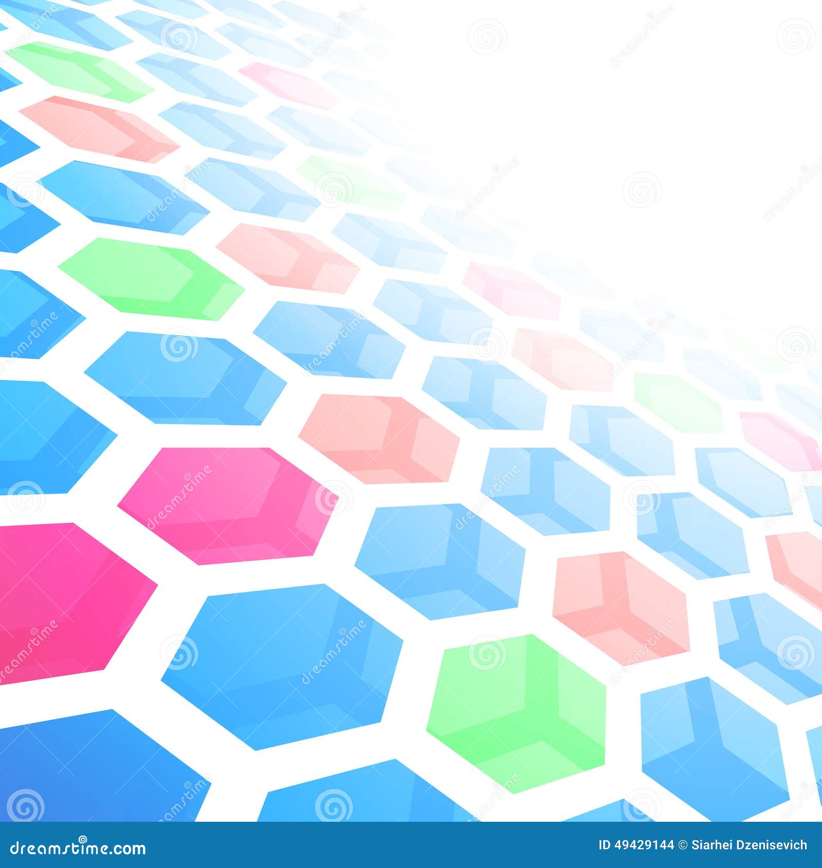 Perspective Hexagon Abstract Tile Background Stock Vector - Illustration of geometry, element ...
