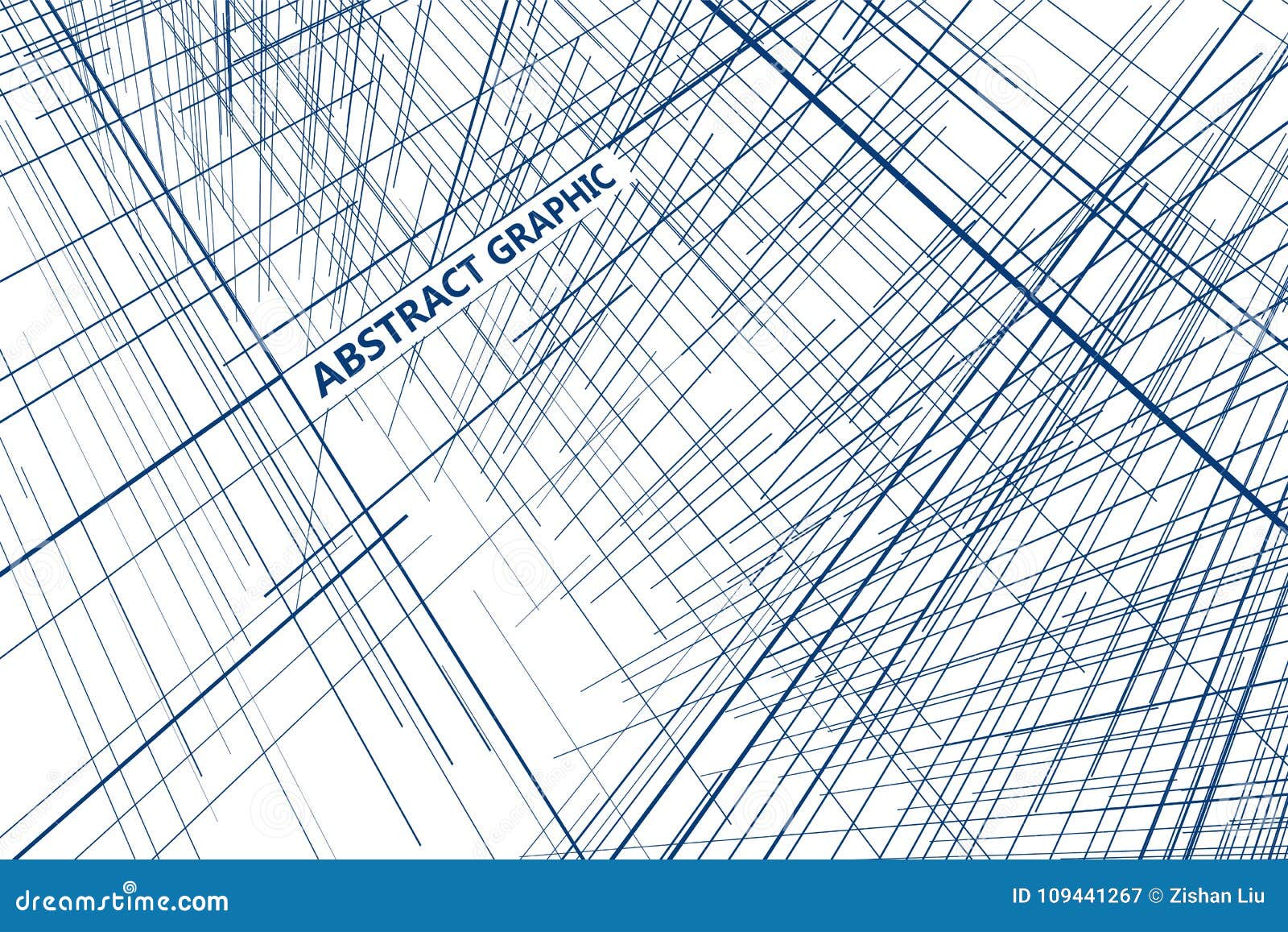 Perspective of the Lines Composed of Abstract Graphic Design. Stock ...