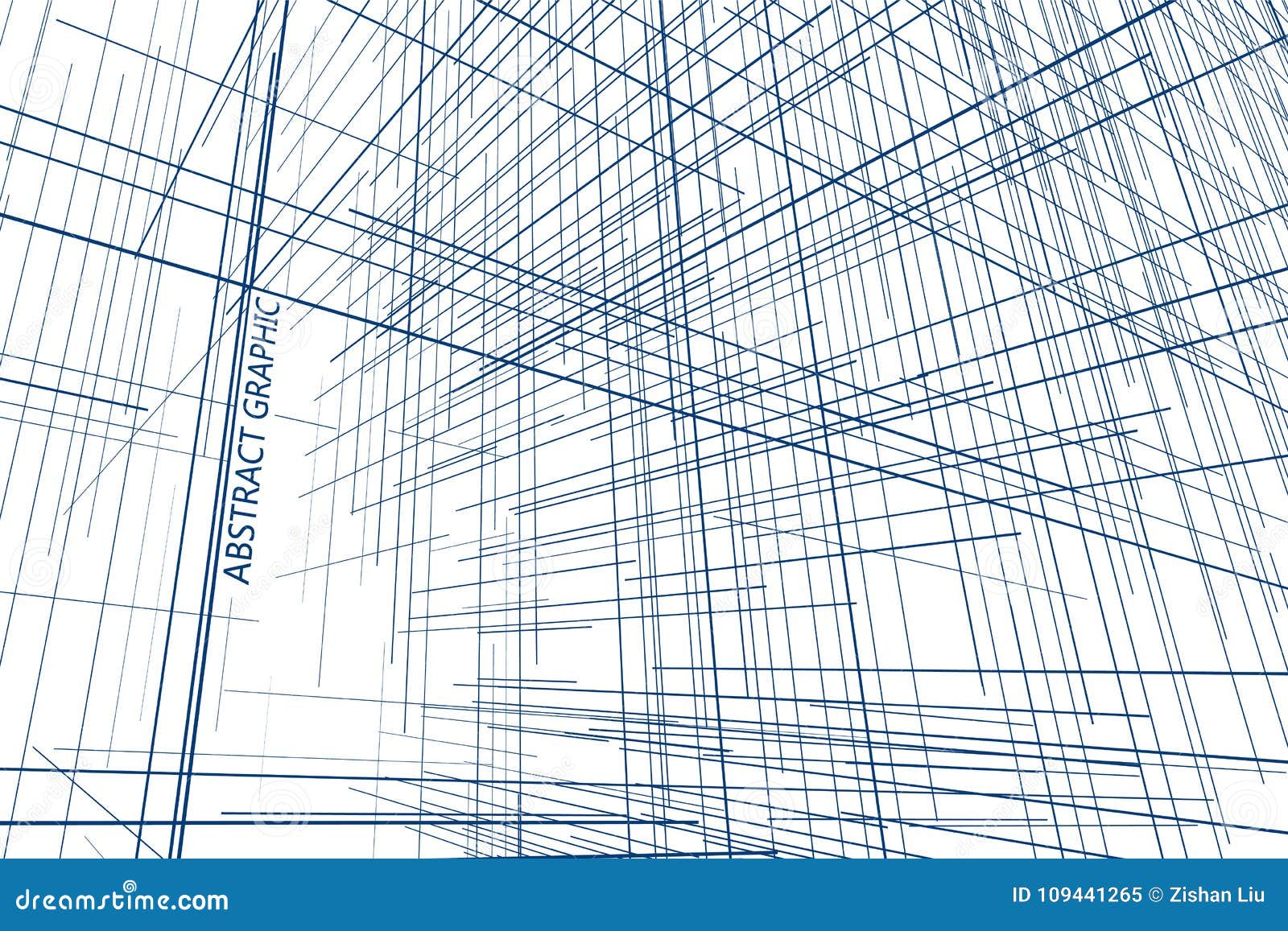 Perspective of the Lines Composed of Abstract Graphic Design. Stock ...