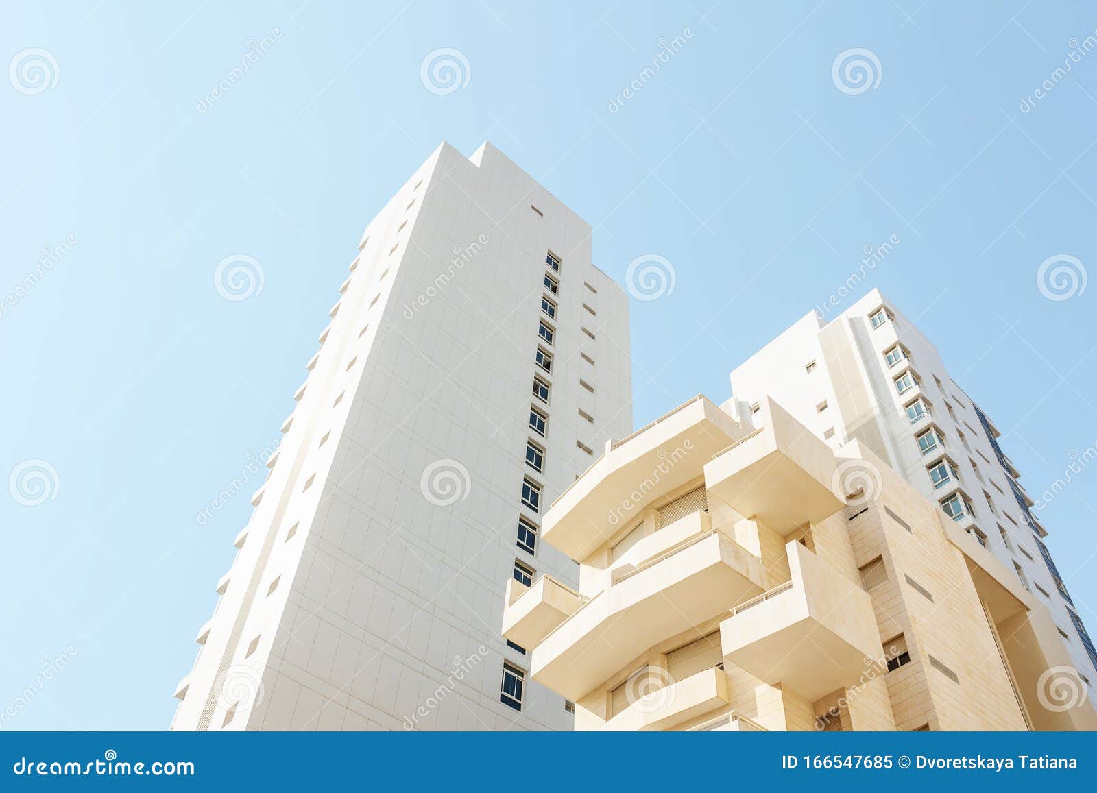 Perspective and Lower Angle of View of Modern Buildings Stock Image ...