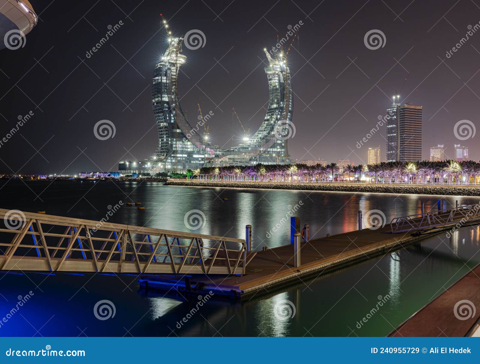 Perspective of Lusail S Marina - Doha - Qatar Stock Image - Image of ...