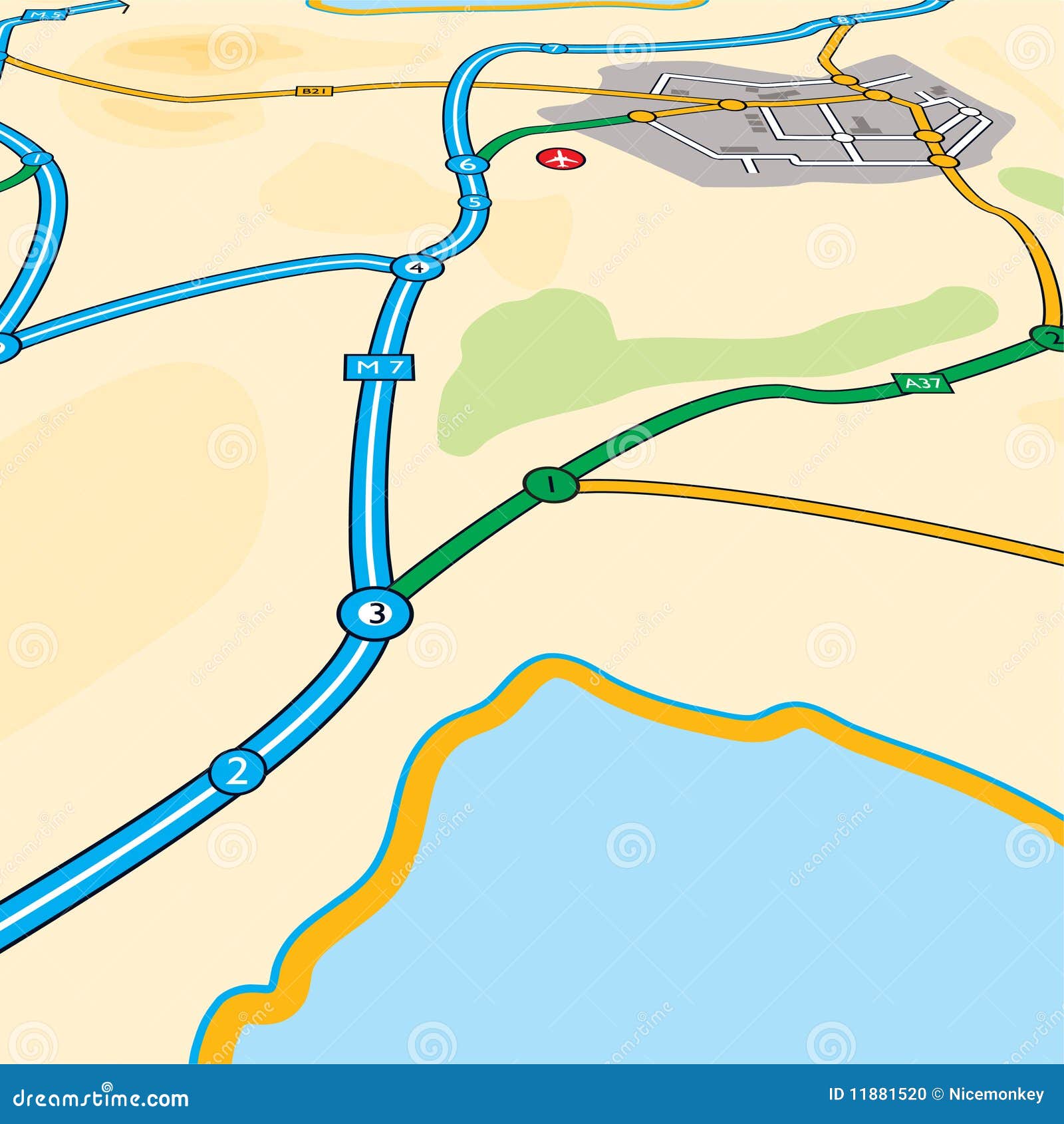 Perspective Map Stock Photography | CartoonDealer.com #11881520