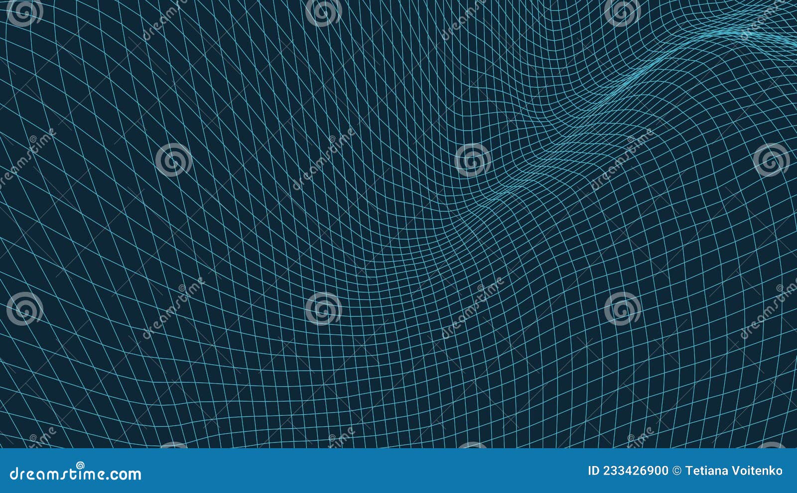 Perspective Mesh Background. Simple Lines on a Dark Background Stock ...