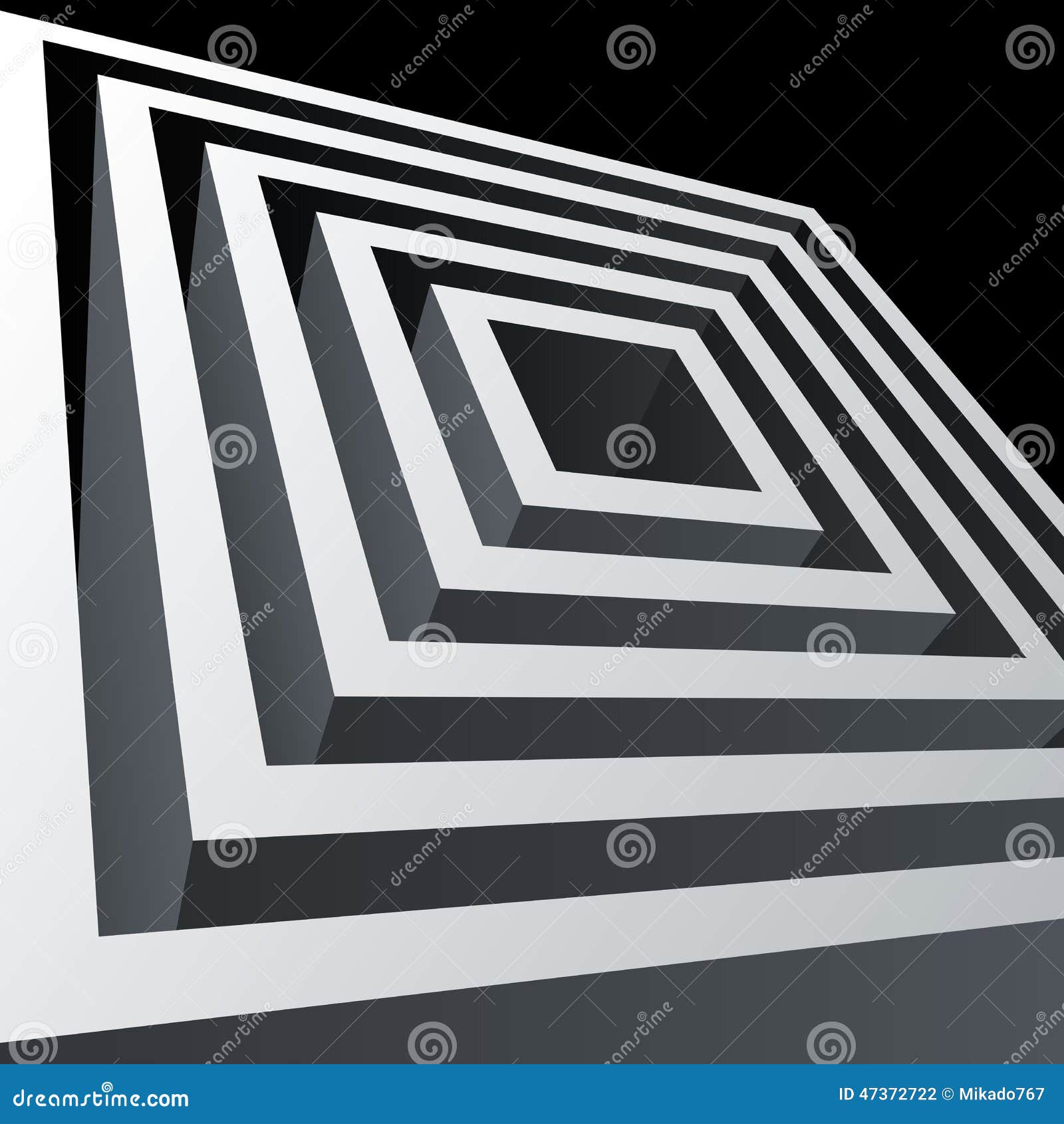 Perspective Metal Cubes Abstract Background Stock Vector - Illustration ...