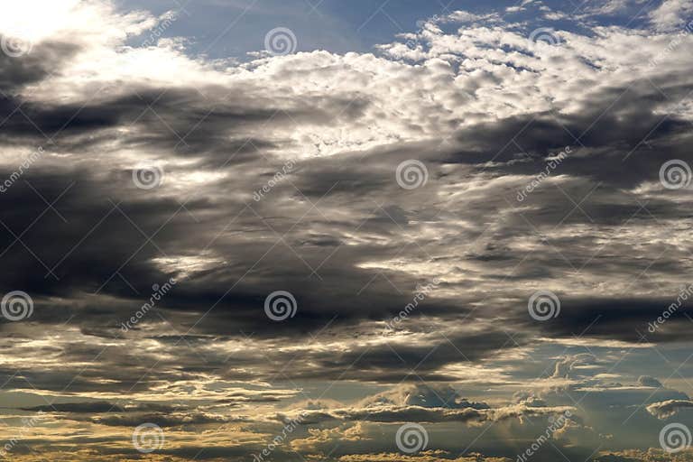 The Perspective of Nimbus Clouds in the Blue Sky Stock Photo - Image of message, high: 274772052