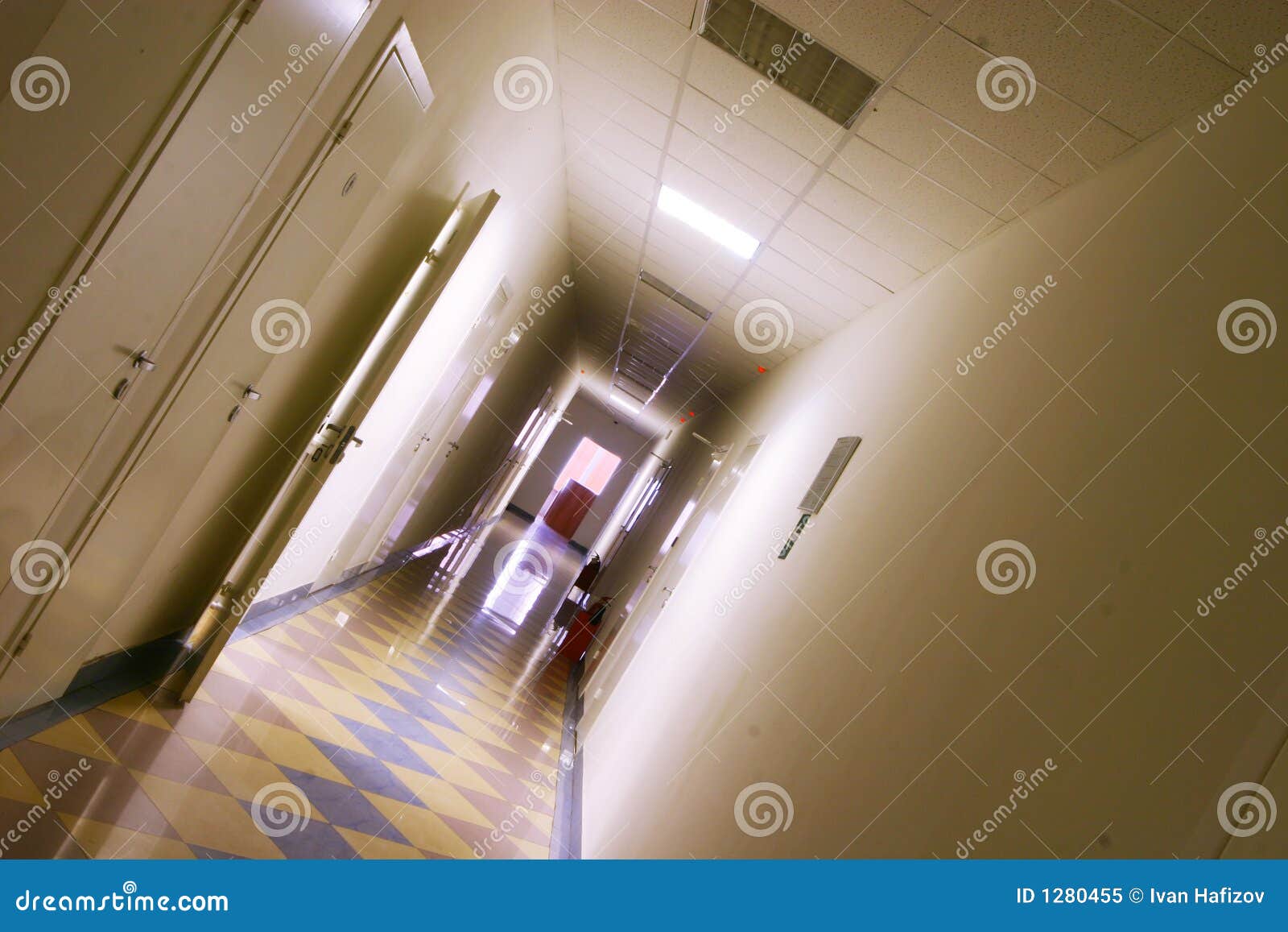 A perspective office stock image. Image of buildings, hall - 1280455