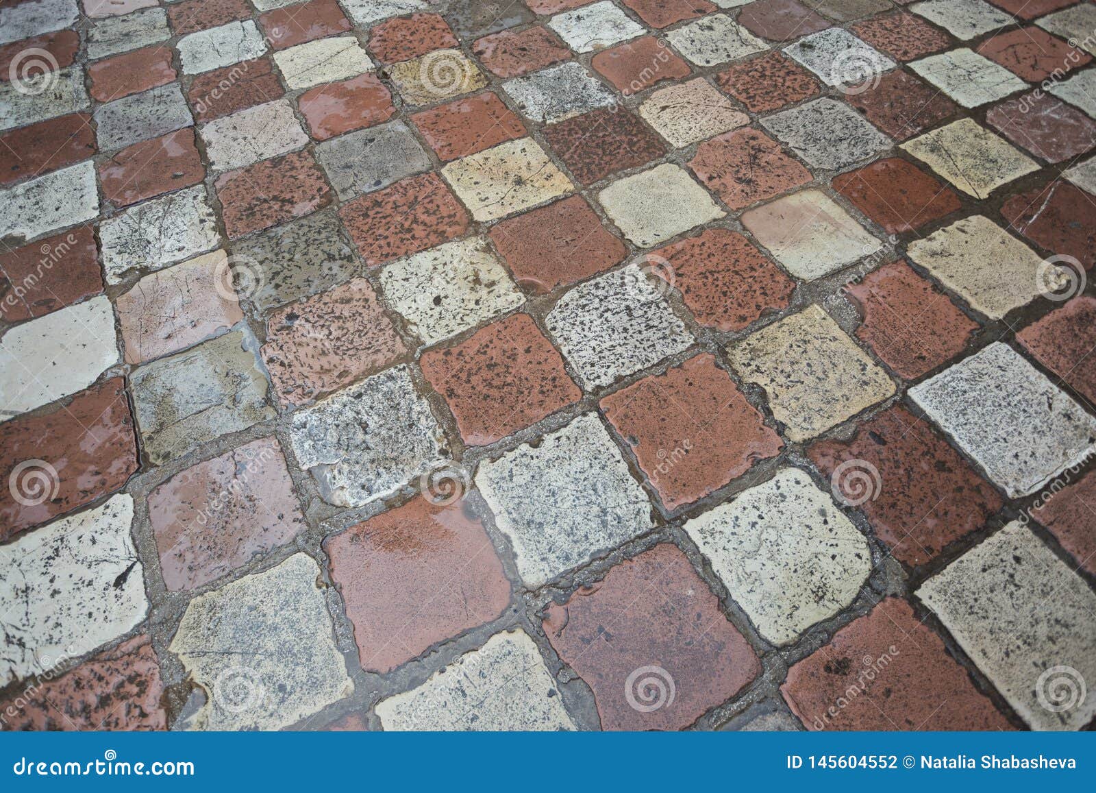 Perspective Old Stone Floor Stock Photo - Image of background, masonry ...