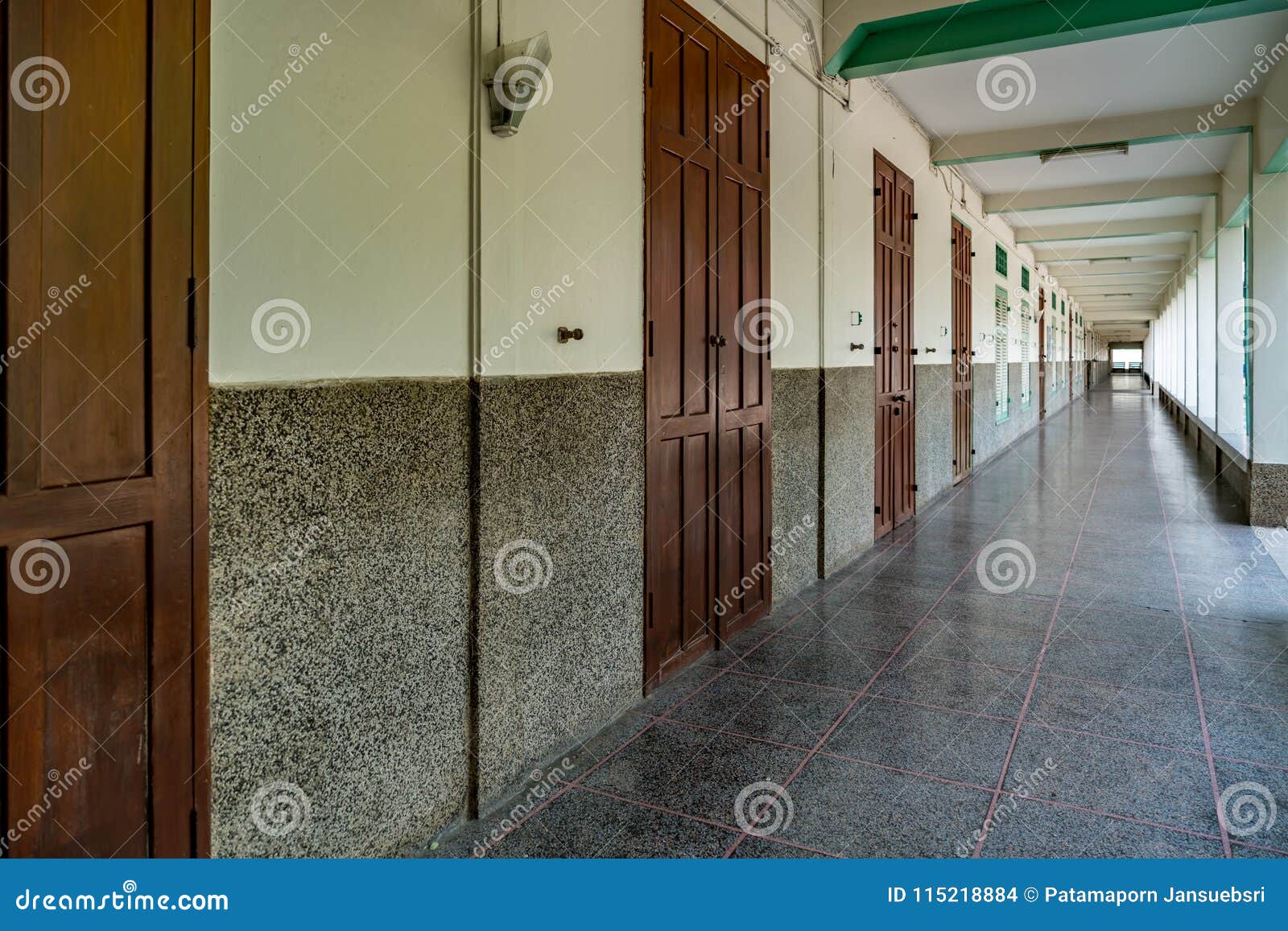 School balcony stock photo. Image of perspective, room - 115218884