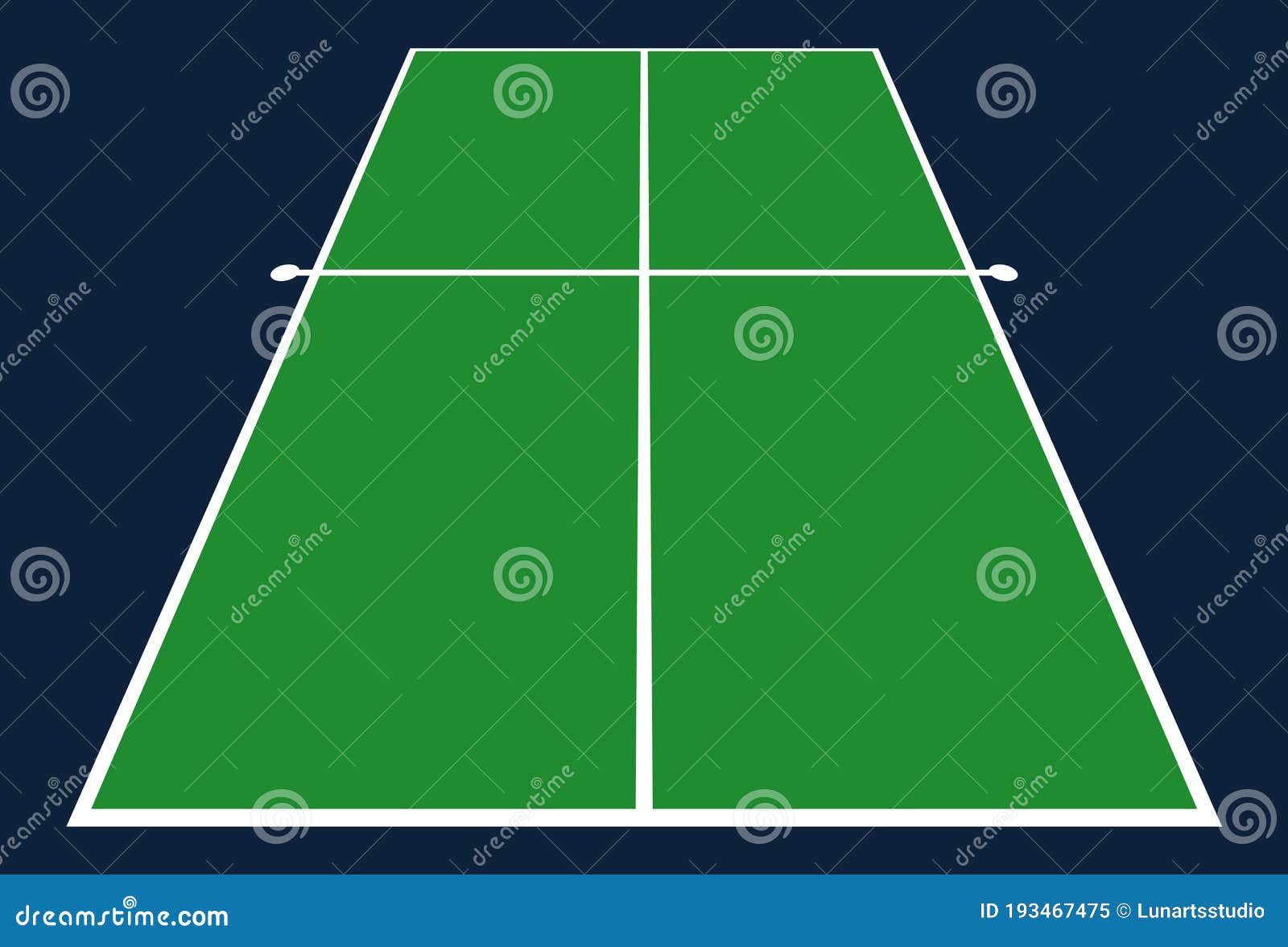 Perspective Ping Pong Table Vector Design Illustration Isolated On Dark ...