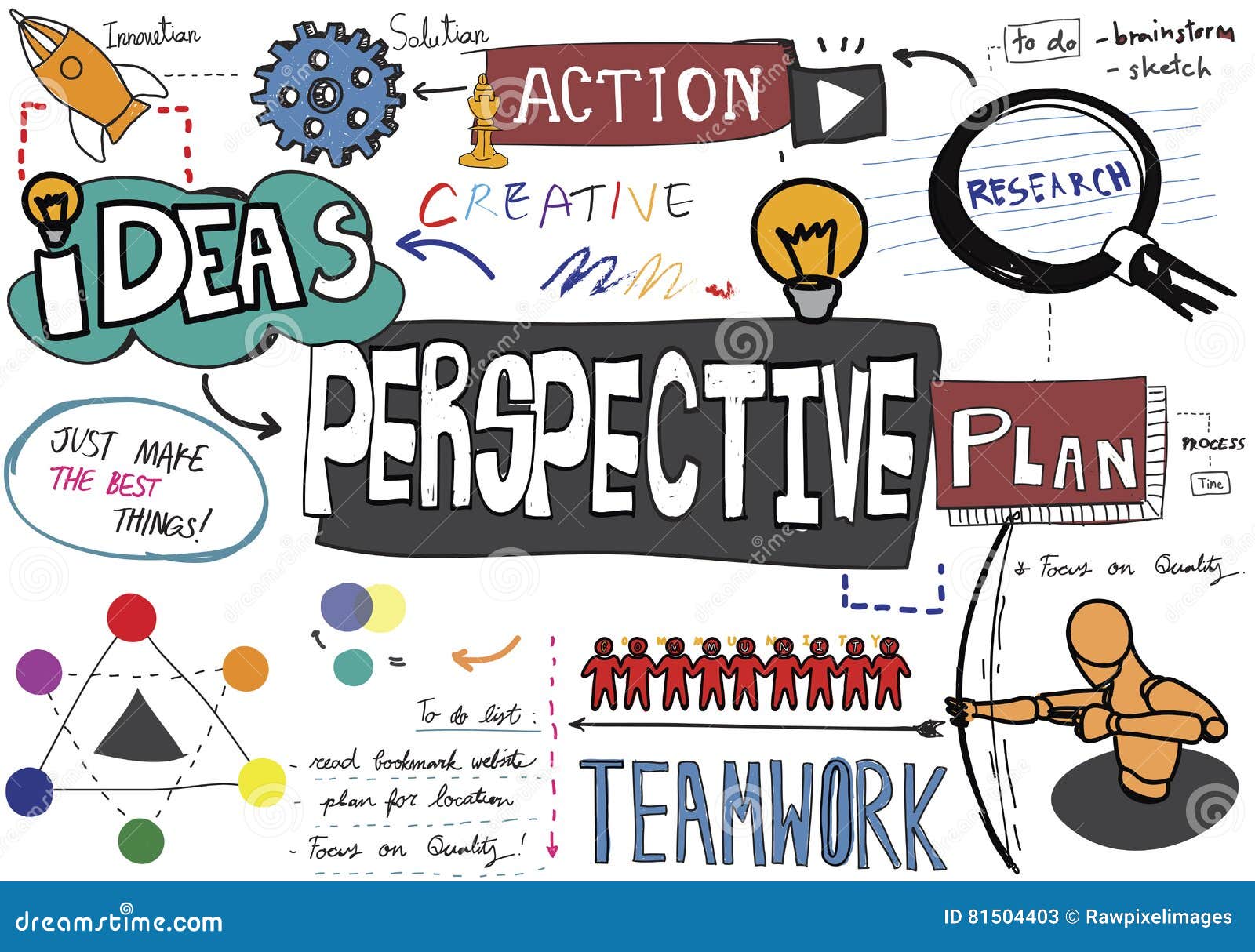 Perspective Plan Action Ideas Business Concept Stock Illustration ...