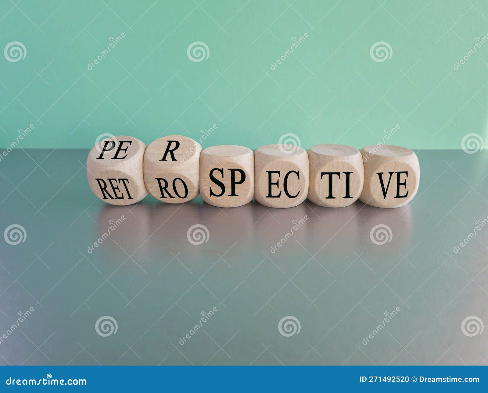 Perspective or Retrospective Symbol. Turned Cubes Stock Photo - Image ...