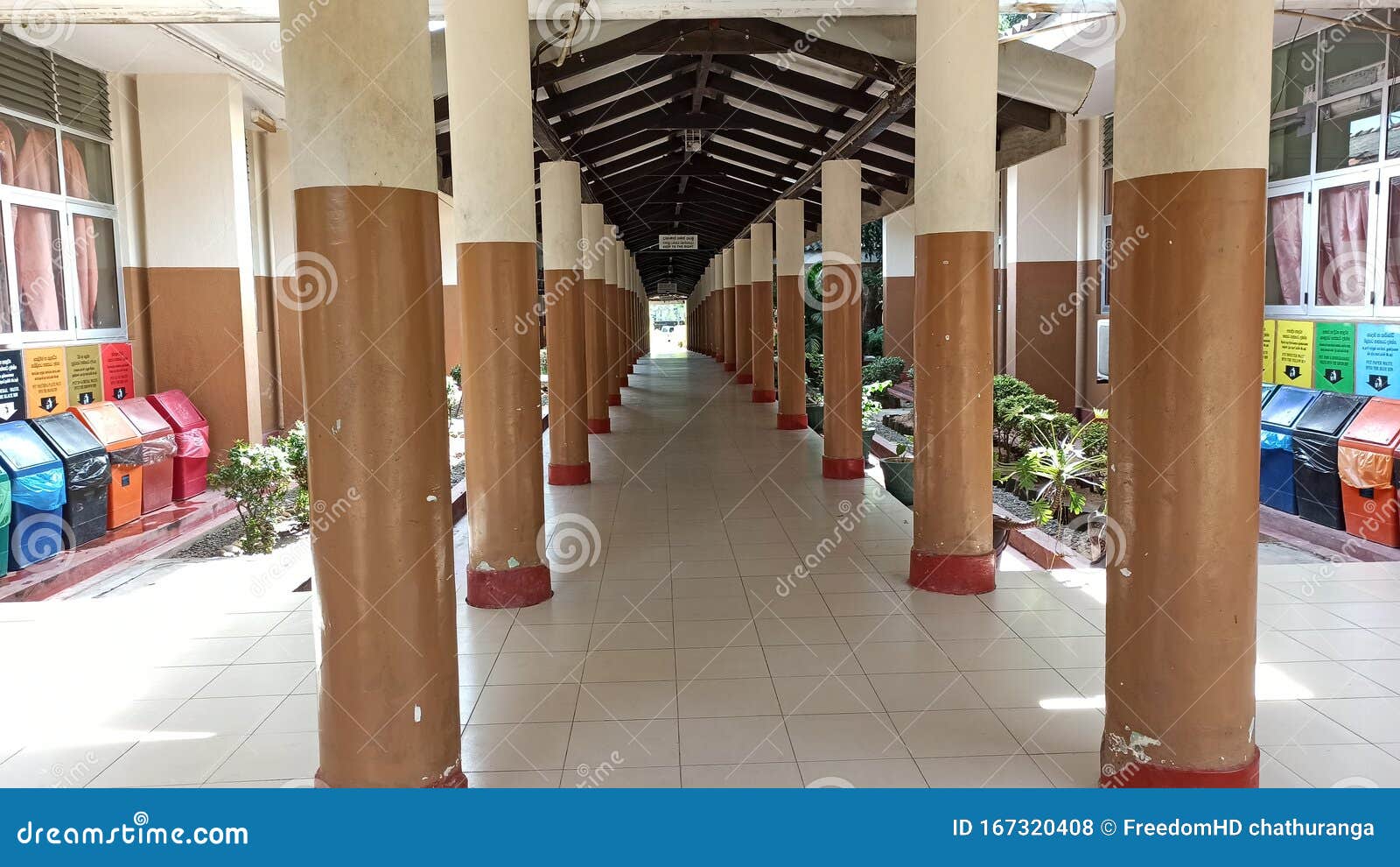 Perspective Road, Hospital Walking Way, Road Inside Building Stock ...