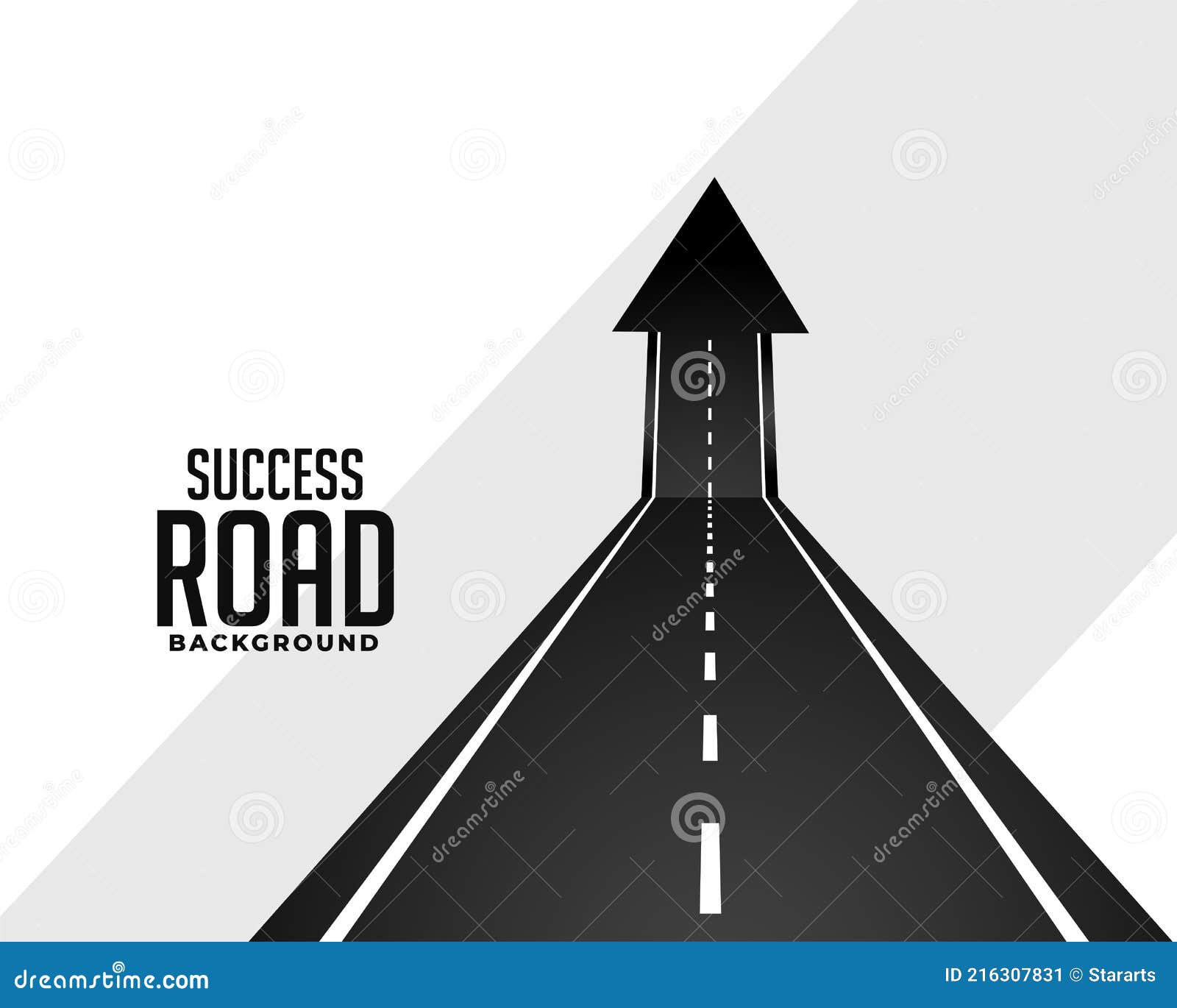 Perspective Road Pathway with Upward Arrow Stock Vector - Illustration ...