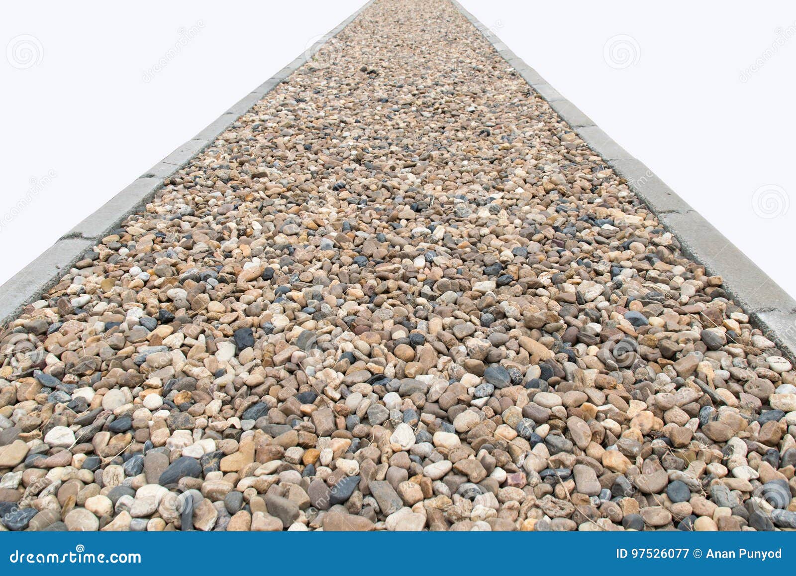 Perspective Rounded Rocks Stones Grades Road Isolate on White ...