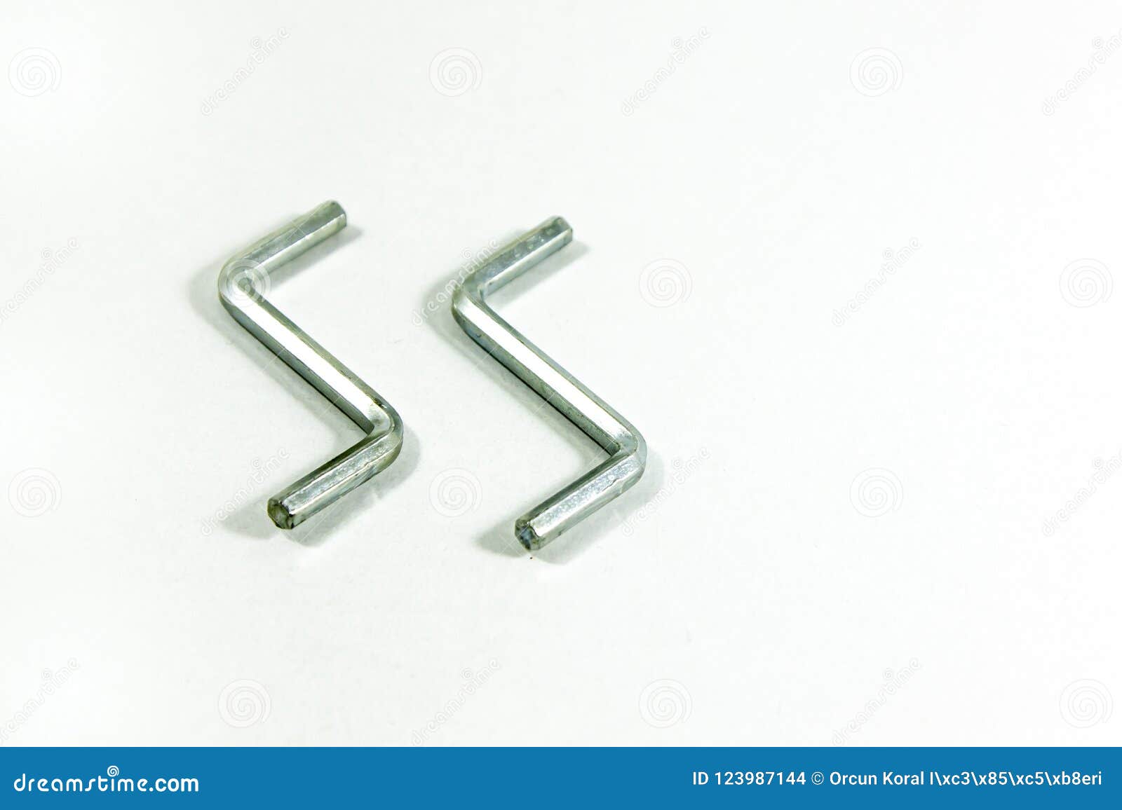 Perspective Shoot of Hex Allen Tools on White Background Stock Photo ...