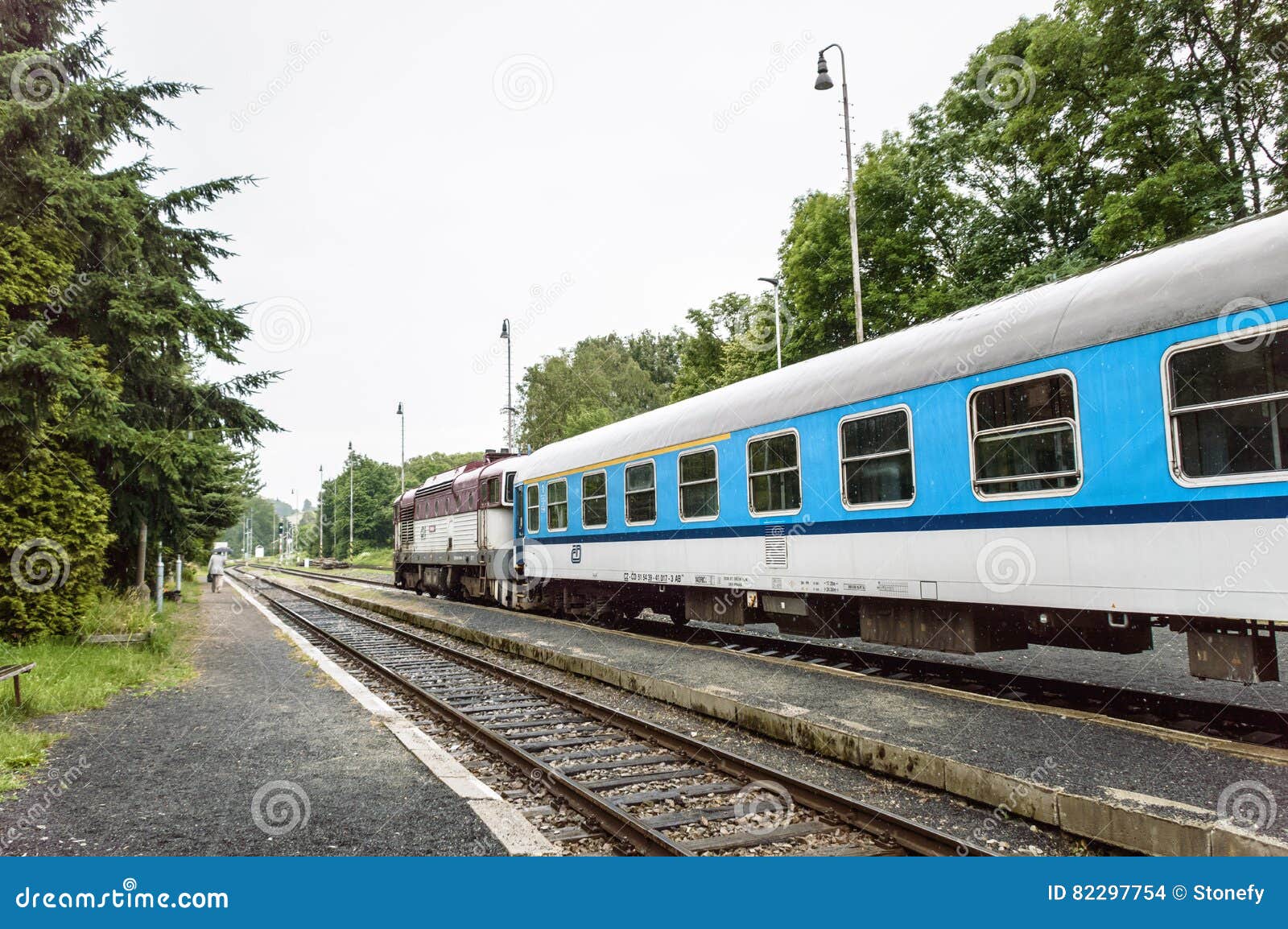 Perspective Shot of a Train Passing through a Platform Editorial Stock ...