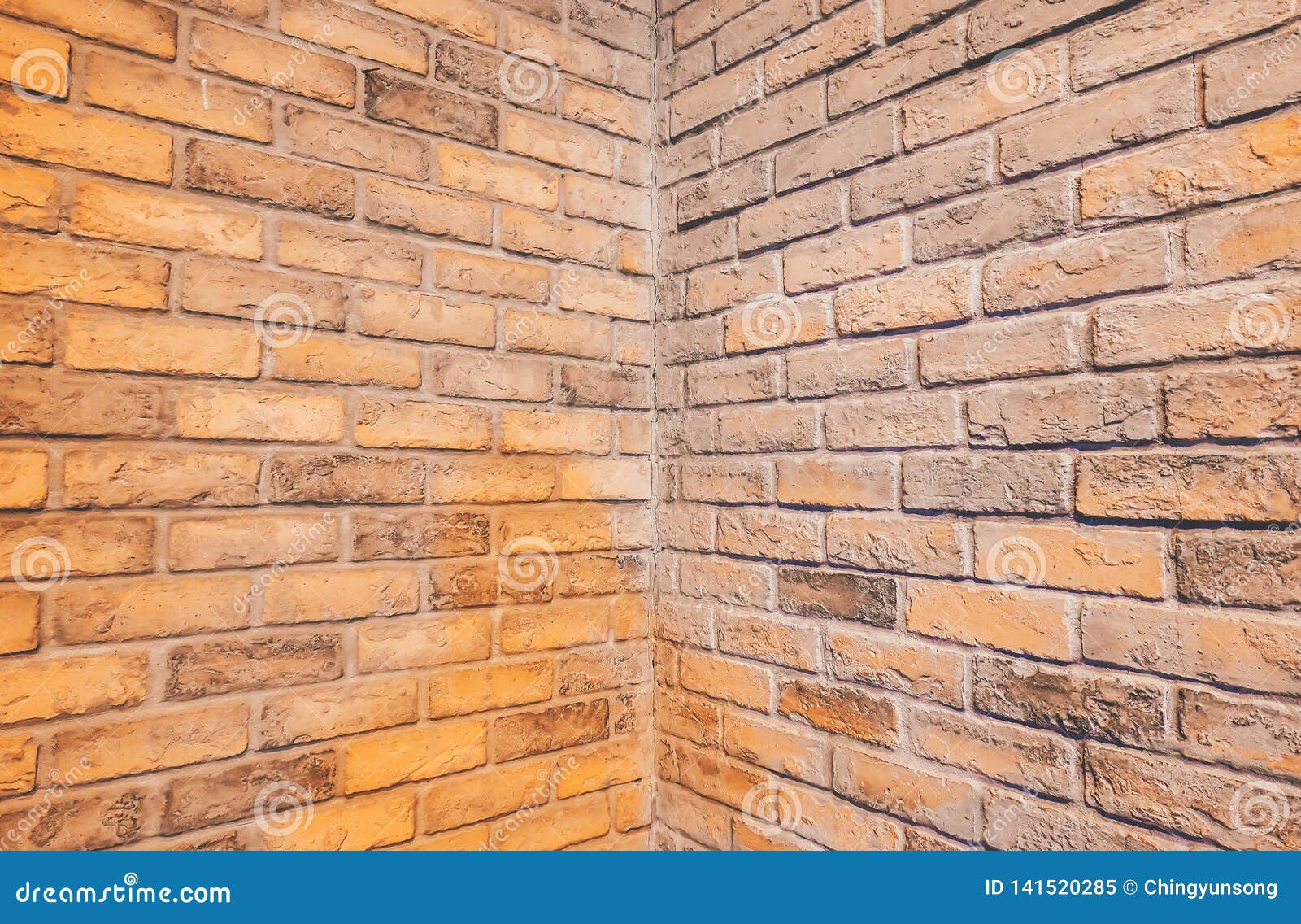 Perspective, Side View of Old Red Brick Wall Texture Background Stock ...