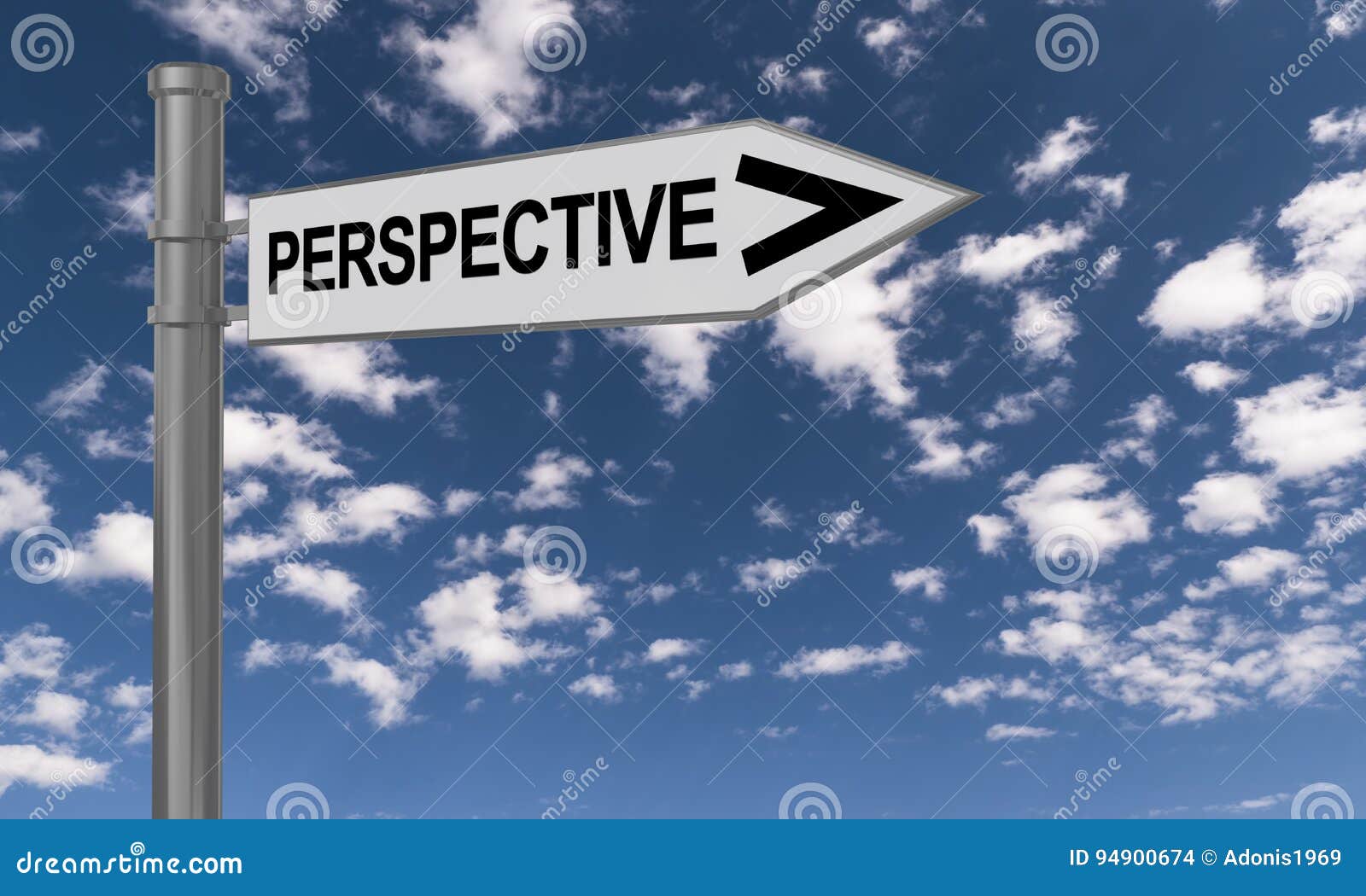 Perspective Sign stock photo. Image of clouds, sunny - 94900674