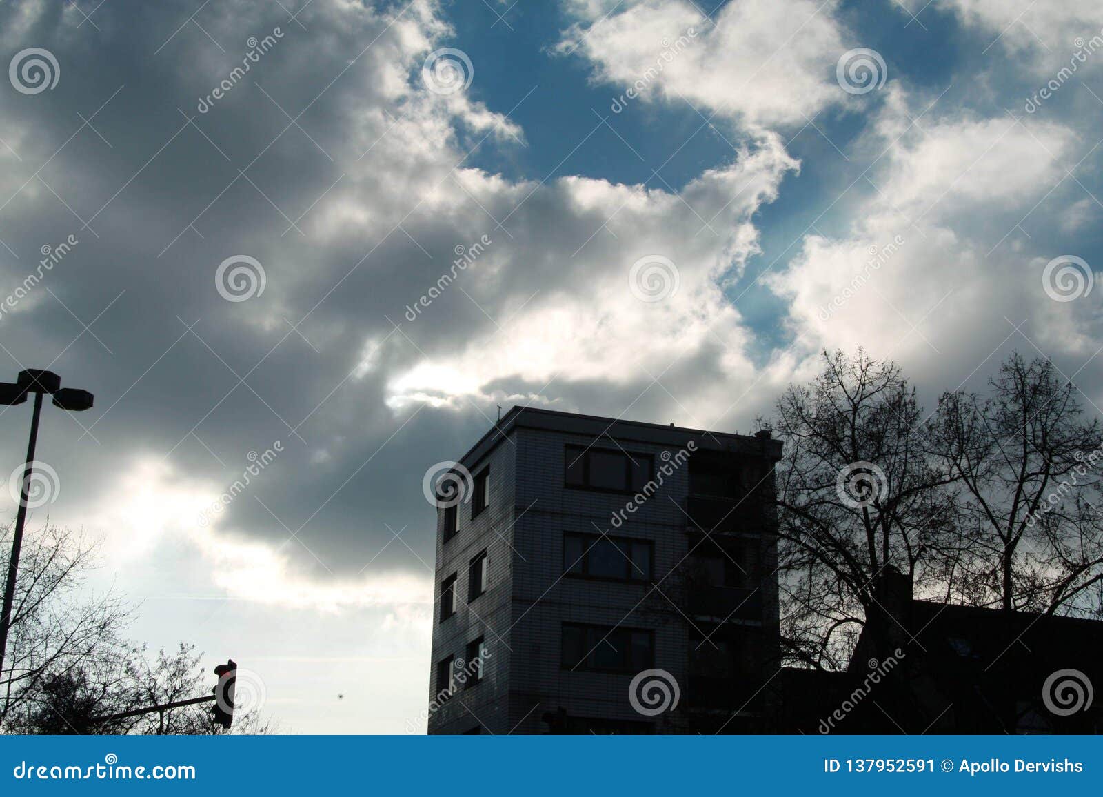 Clouds stock image. Image of perspective, clouds, building - 137952591