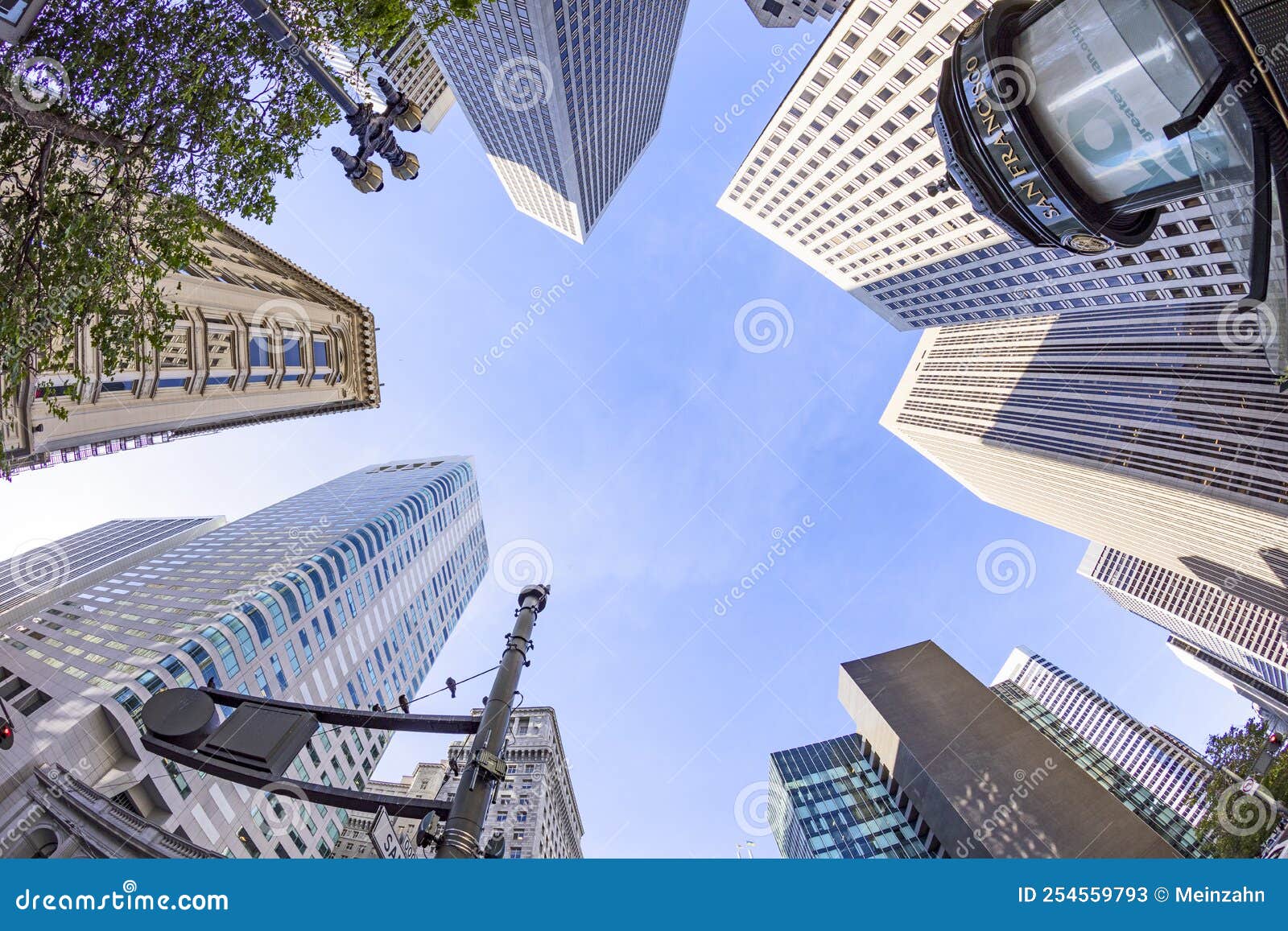 Perspective of Skyscraper in Financial District of San Francisco ...