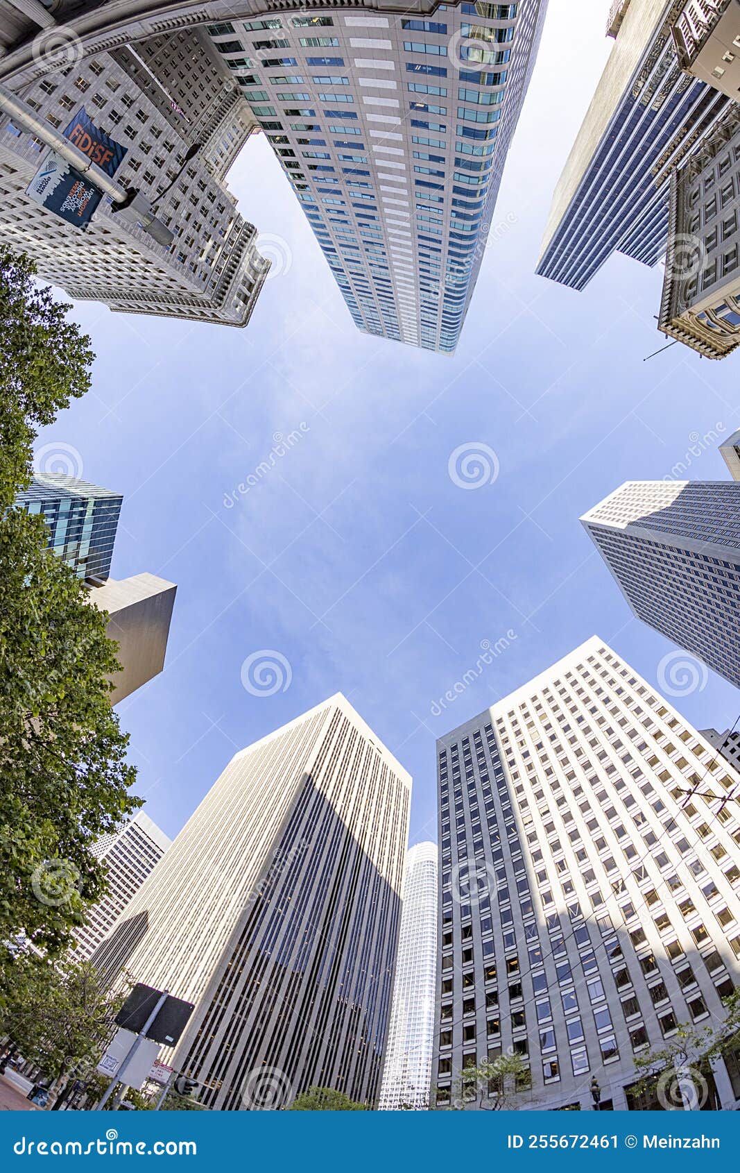 Perspective of Skyscraper in Financial District of San Francisco ...