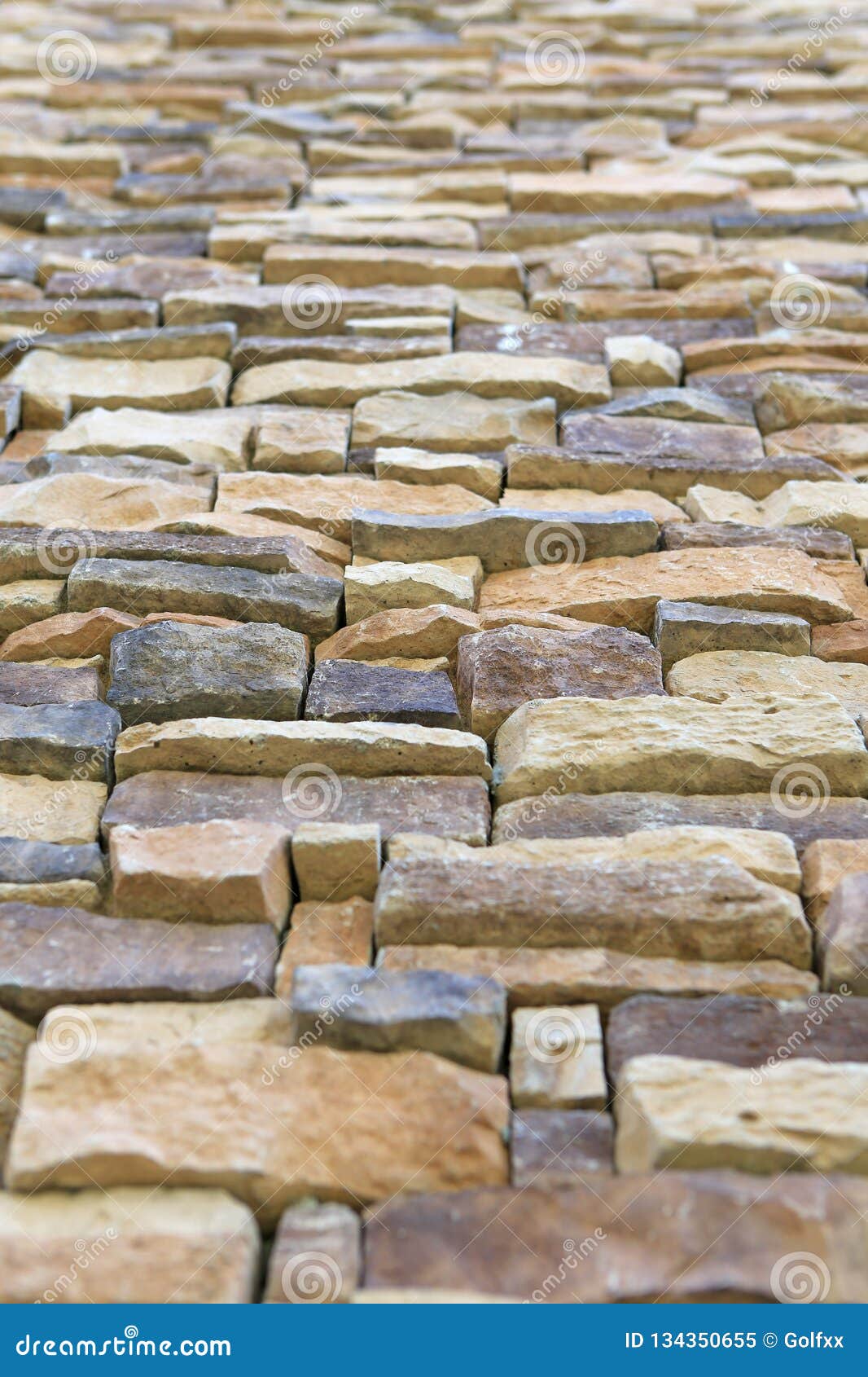 Perspective Stone Tile Texture Brick Wall Background Royalty-Free Stock ...
