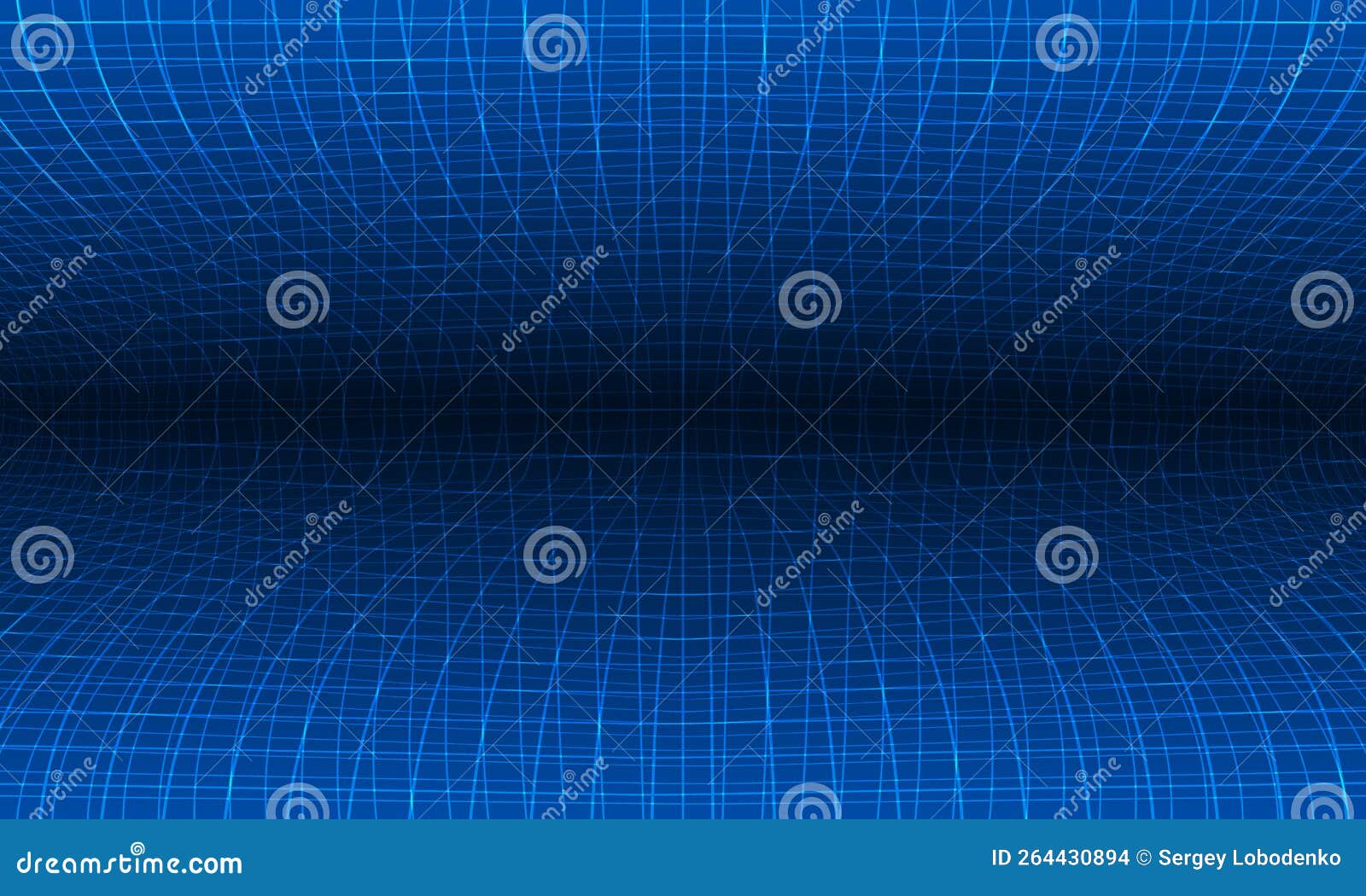Perspective Synthwave Grid with Depth of Field Effect. Abstract ...