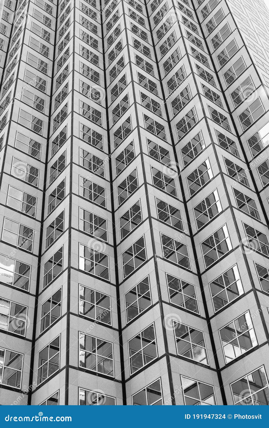 In Perspective. Tall Skyscraper with Perspective. Perspective View ...