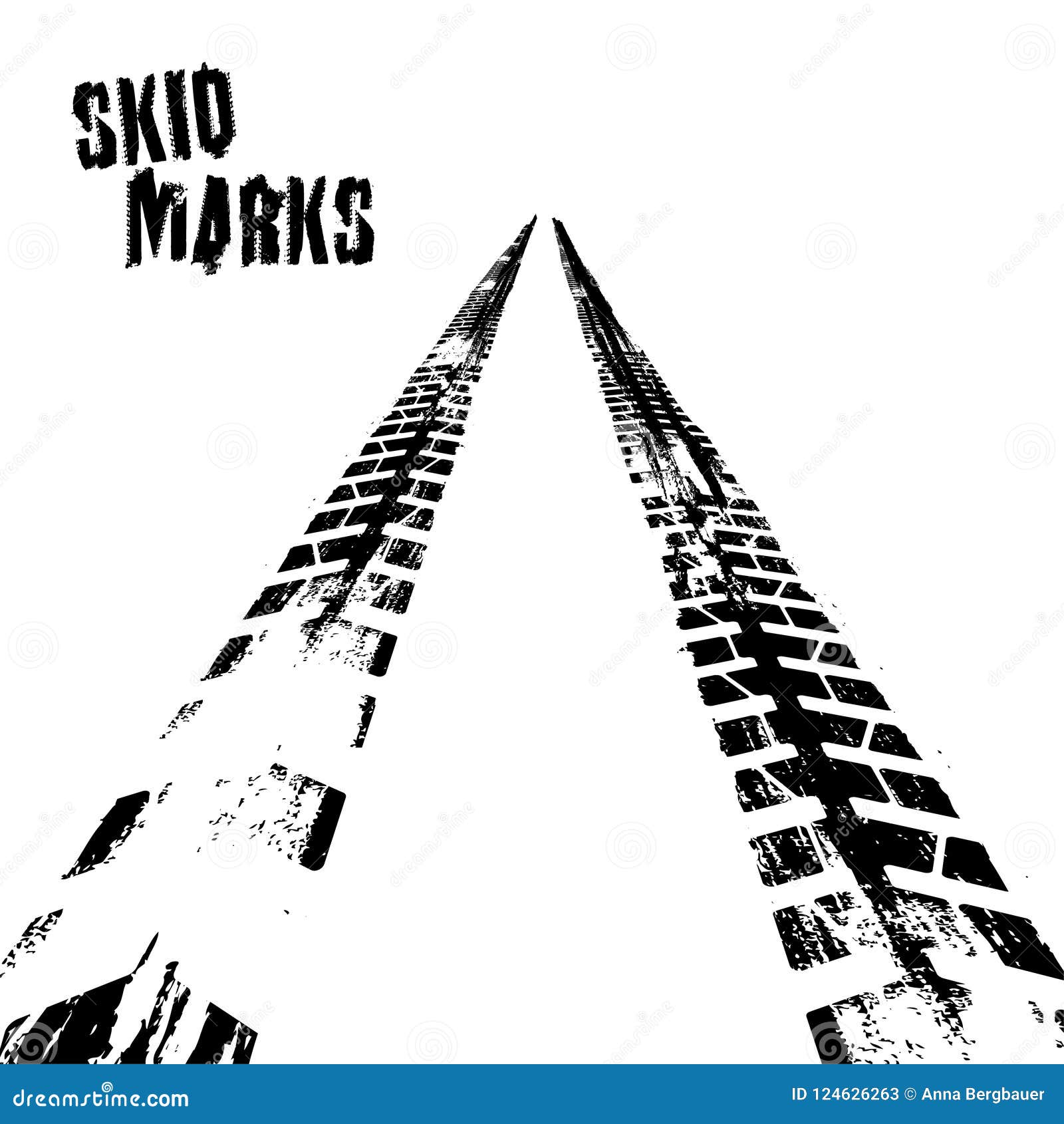 Vector skid marks stock vector. Illustration of dirty - 124626263