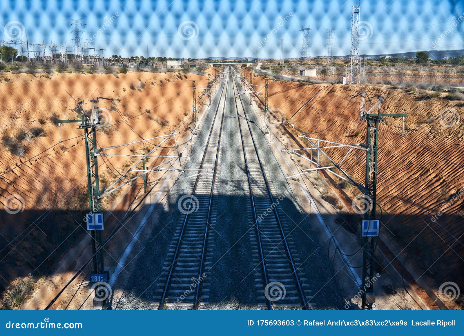 Perspective train line stock image. Image of industry - 175693603