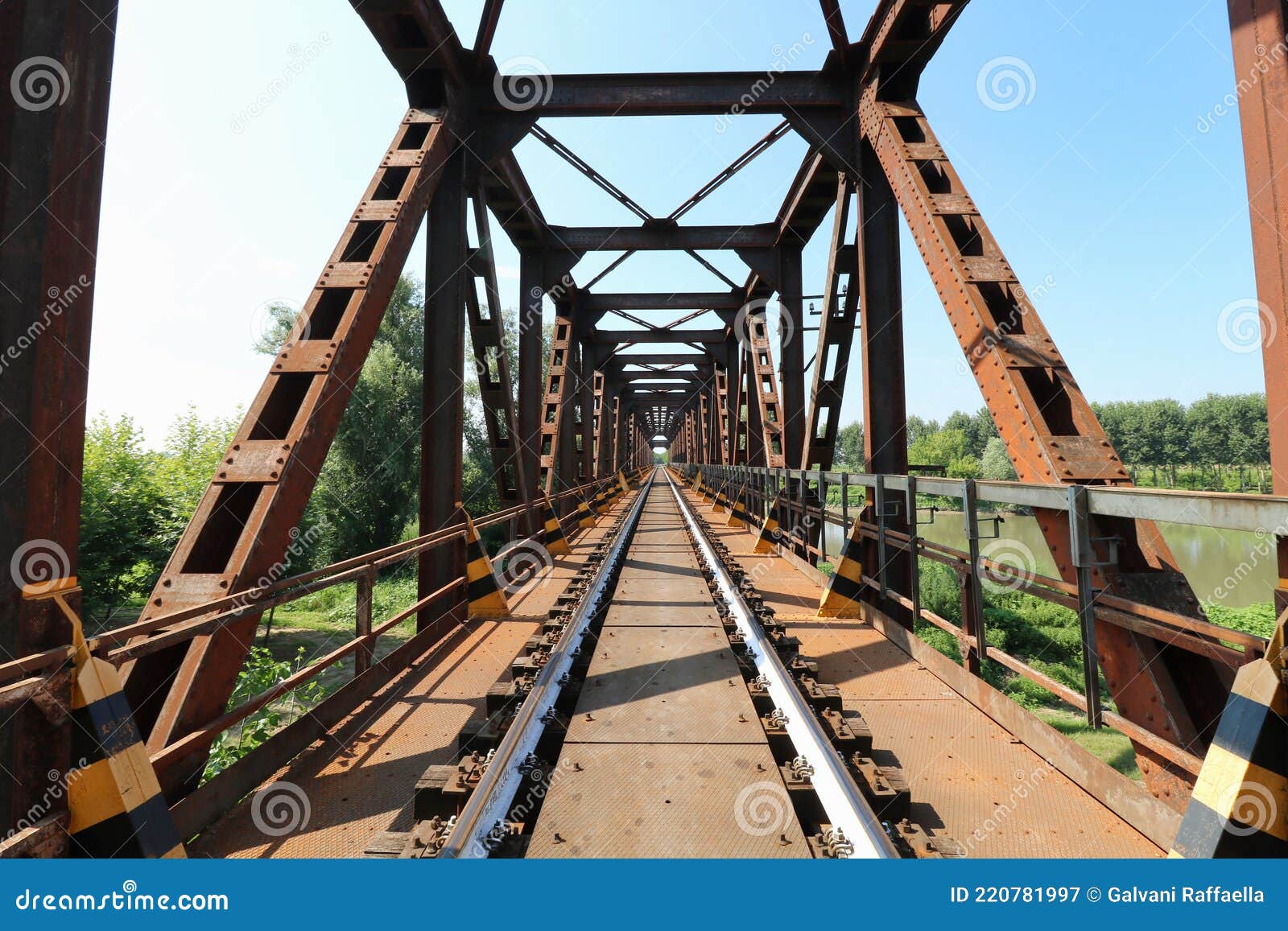 A Rusty Bridge Across A River Royalty-Free Stock Photography ...