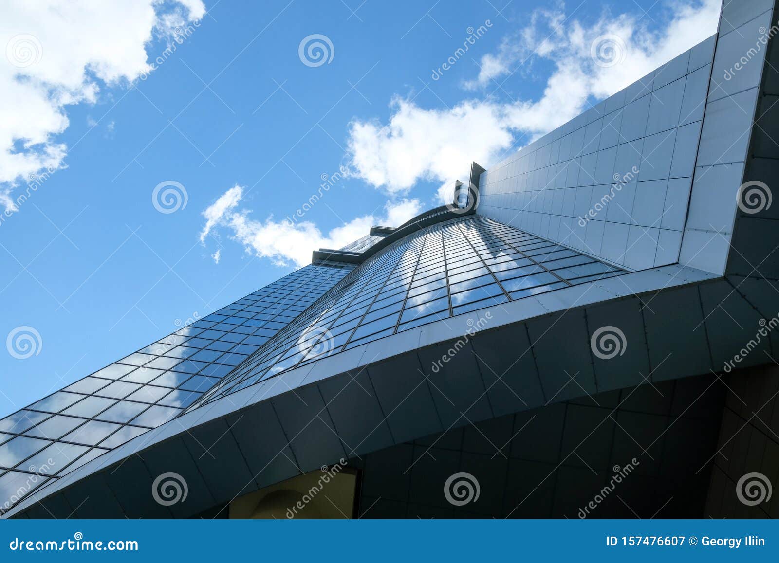 Perspective and Underside Angle View To Textured Background of Modern ...