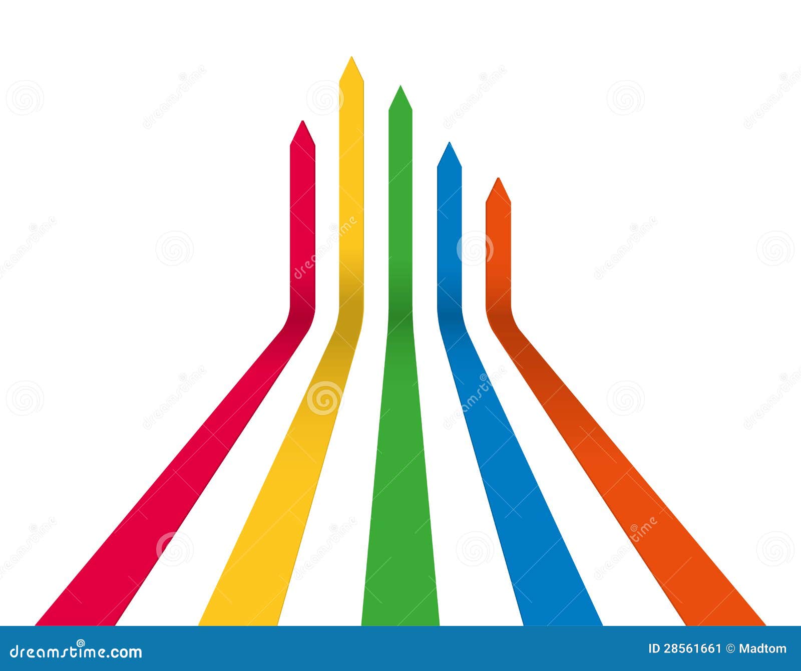 Perspective up arrows stock vector. Illustration of leading - 28561661