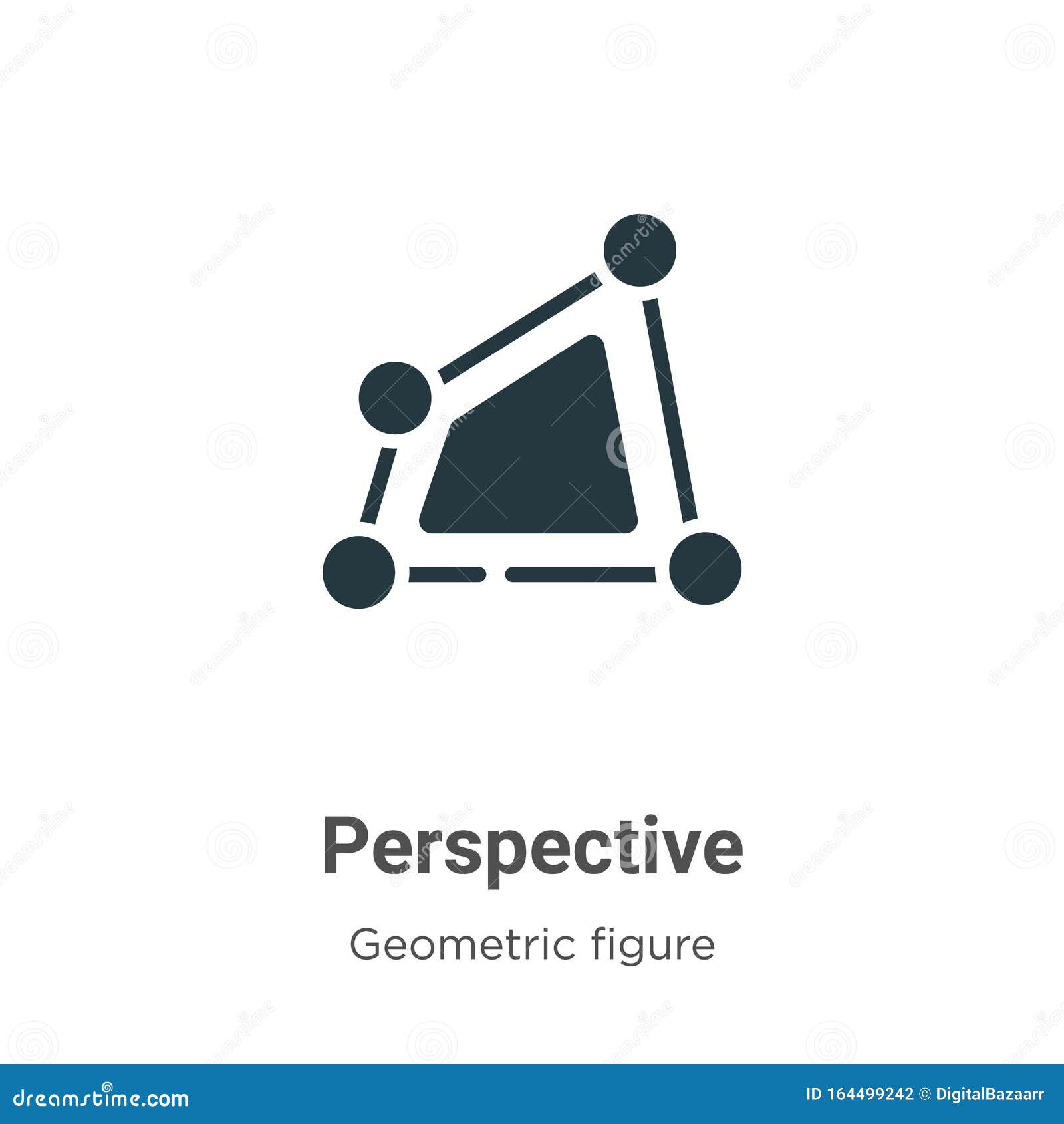 Perspective Vector Icon on White Background. Flat Vector Perspective ...