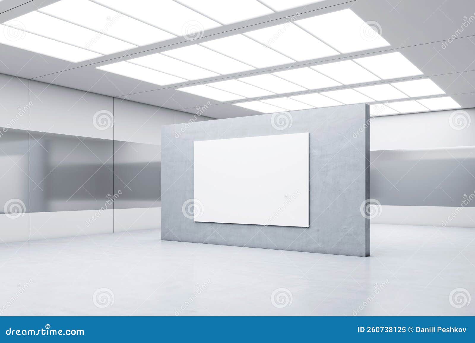 Perspective View on Blank White Poster with Space for Your Logo or Text ...